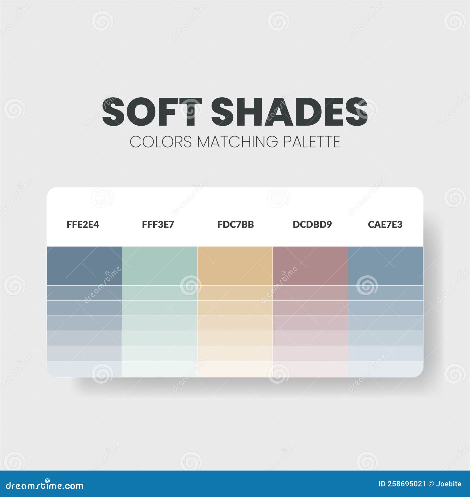 Soft Shades Color Scheme. Color Trends Combinations and Palette Guide ...