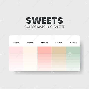 Sweets Color Scheme. Color Trends Combinations and Palette Guide Stock ...