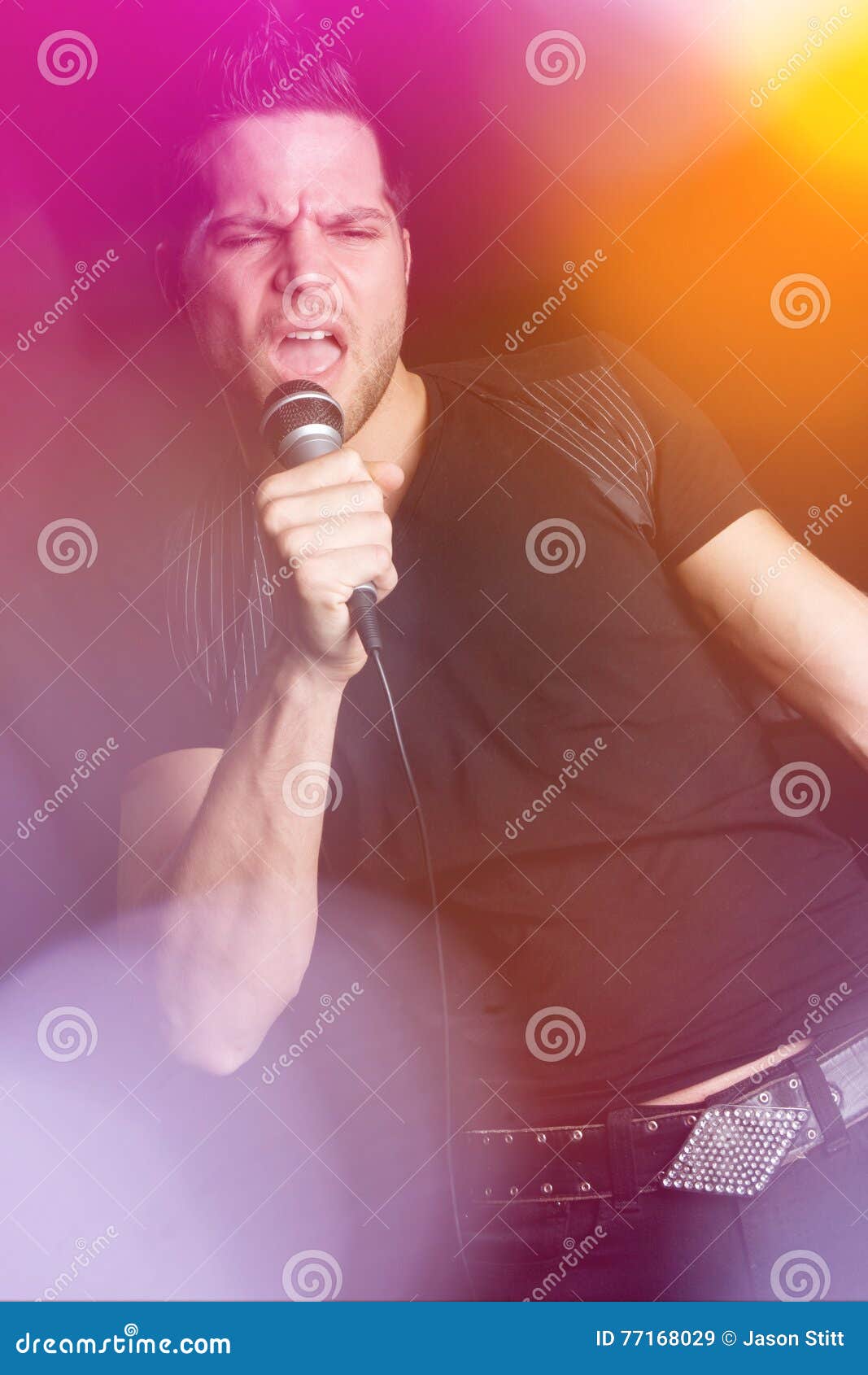 Pop Star Man stock image. Image of emotions, concert - 77168029