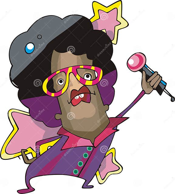 Pop star singer cartoon stock vector. Illustration of ready - 17426801