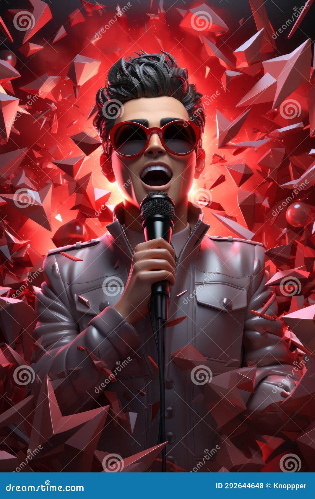 Pop Star Singer on Stage 3d Character Ai Generated Stock Illustration ...