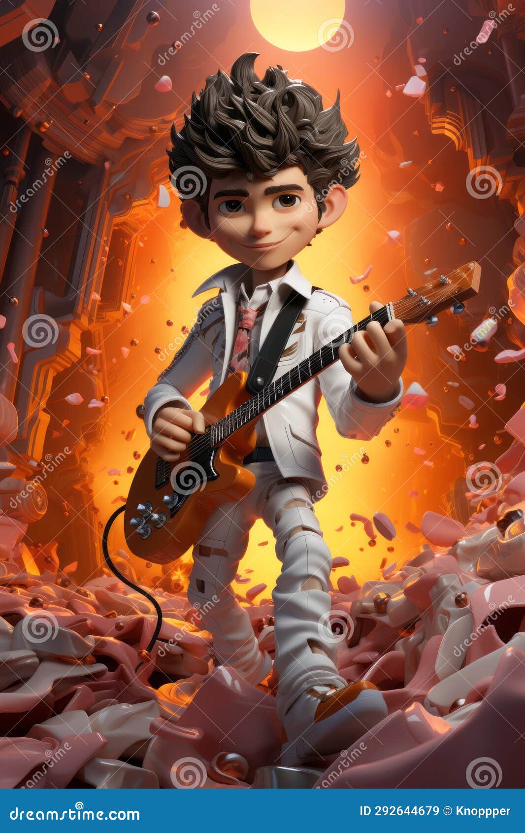 Pop Star Singer on Stage 3d Character Ai Generated Stock Illustration ...