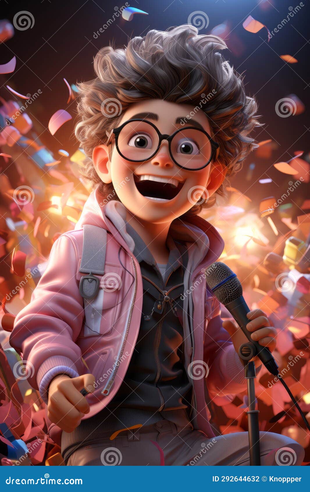 Pop Star Singer on Stage 3d Character Ai Generated Stock Illustration ...