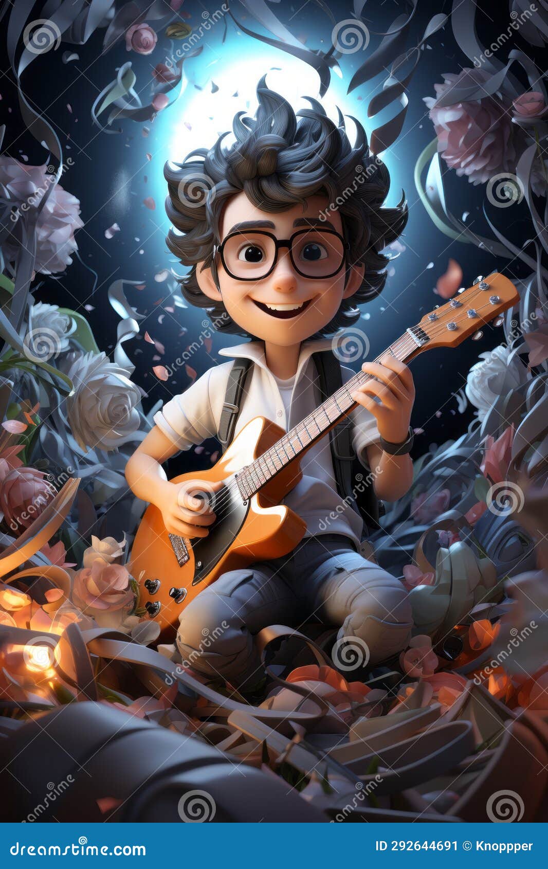 Pop Star Singer on Stage 3d Character Ai Generated Stock Illustration ...