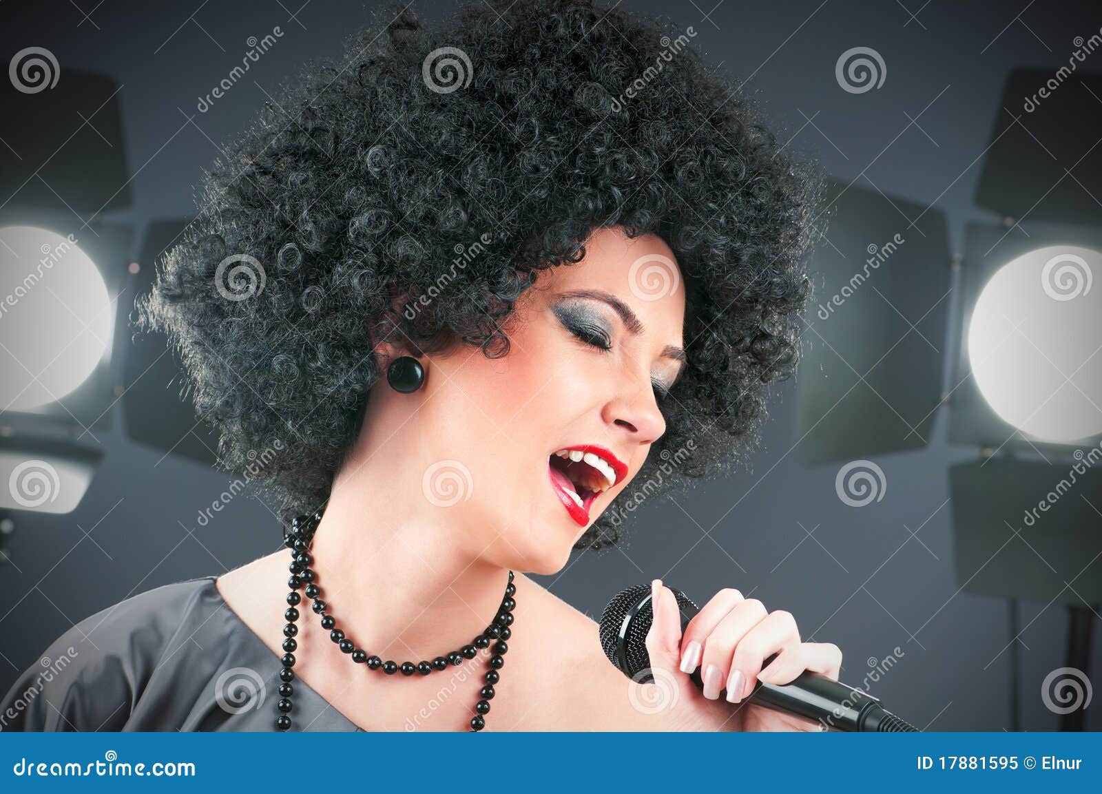 Pop star singing the song stock image. Image of musical - 17881595