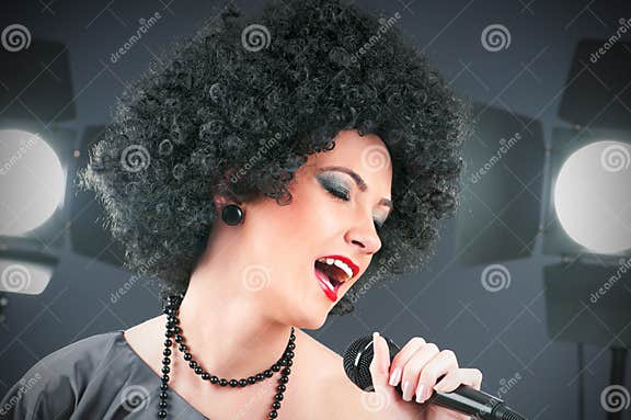Pop star singing the song stock image. Image of musical - 17881595