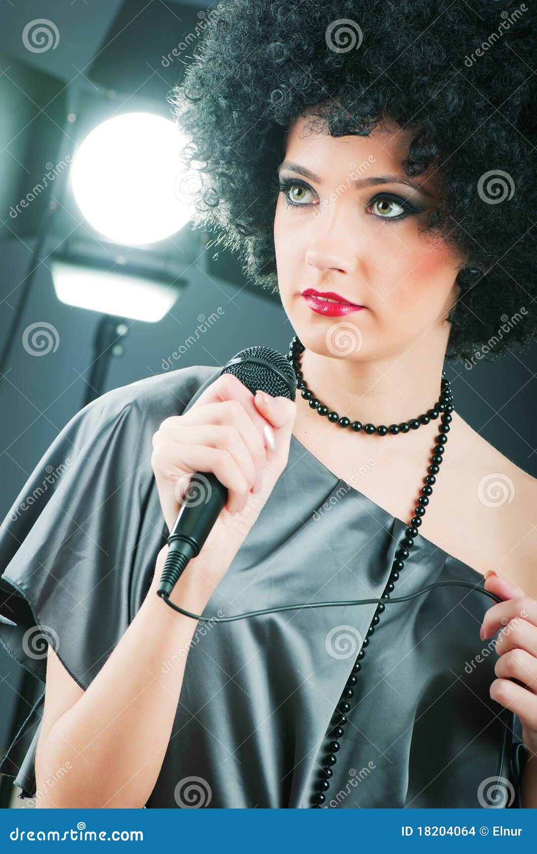 Pop star singing the song stock photo. Image of glamour - 18204064