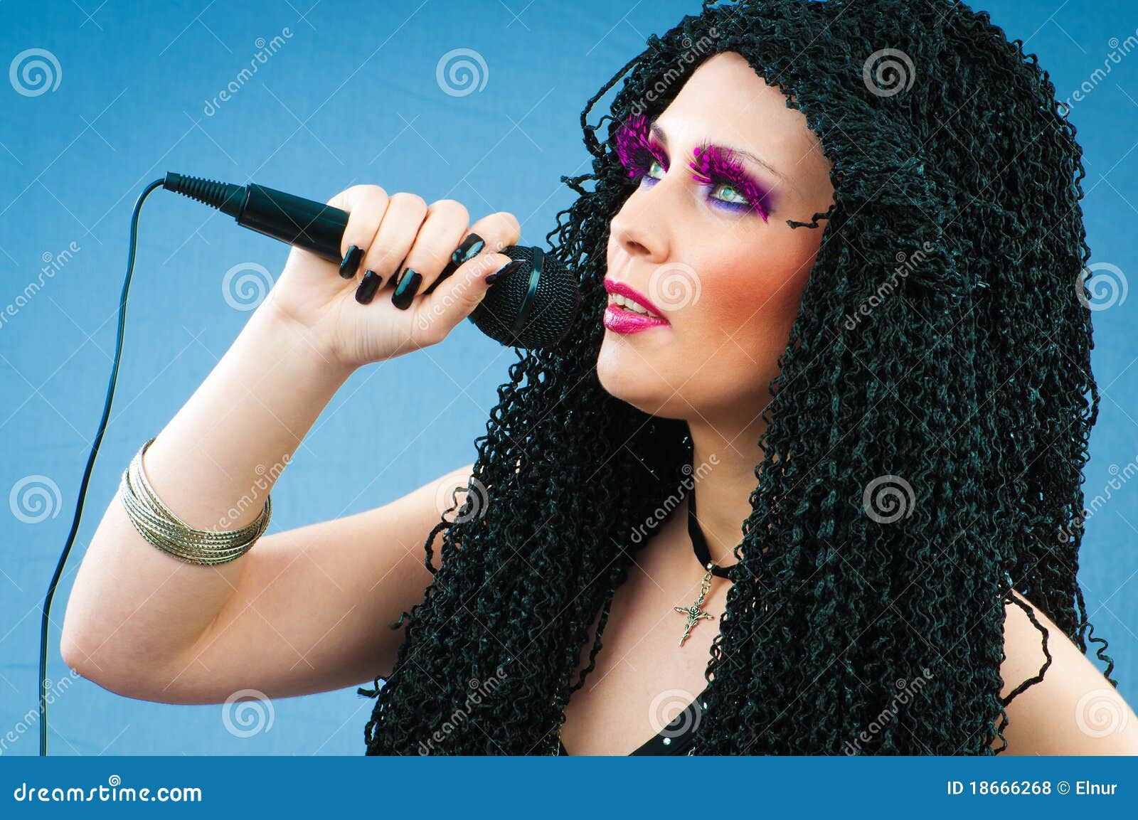 Pop star singing the song stock photo. Image of audio - 18666268