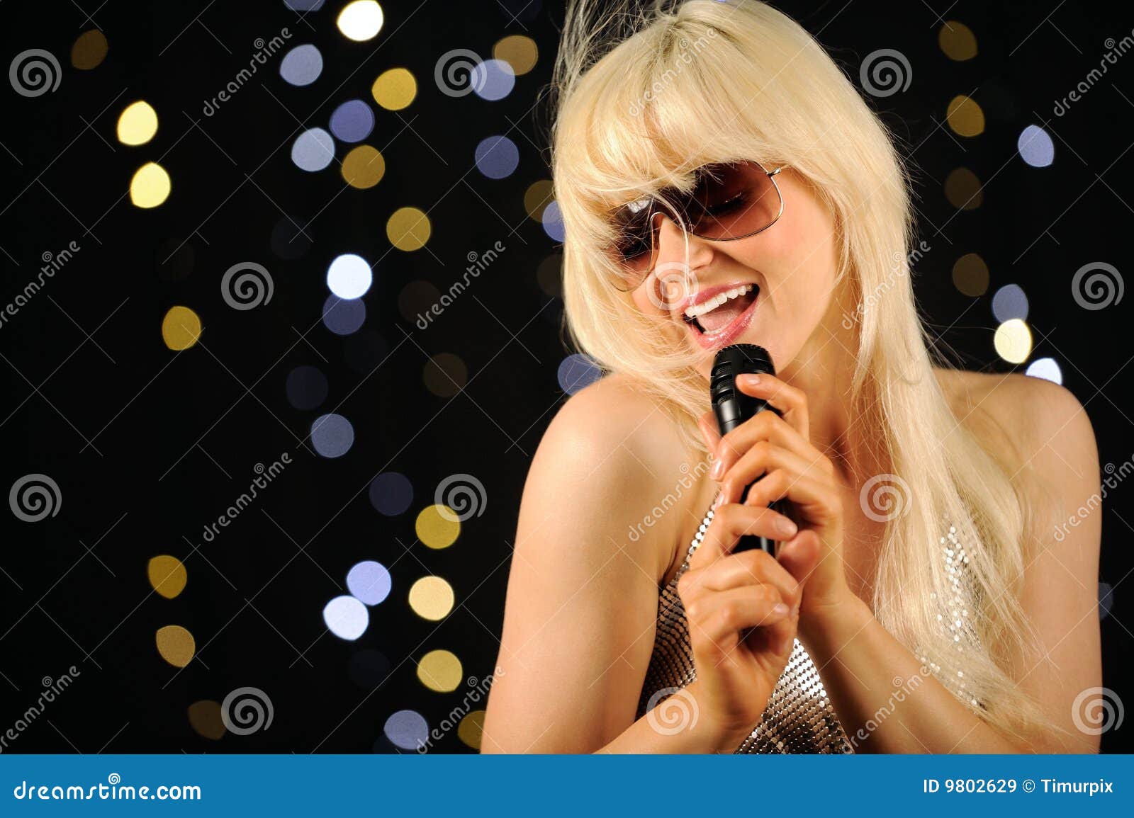 Pop star singing on stage stock image. Image of musician - 9802629