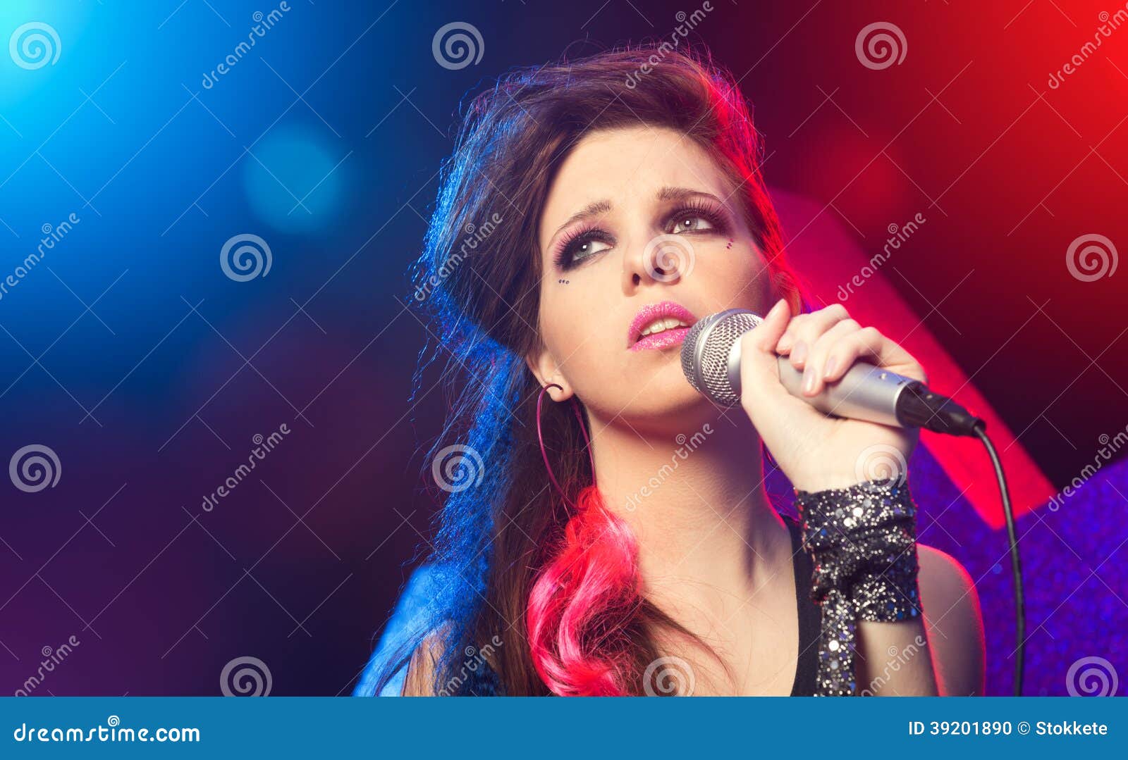 Pop star singing on stage stock photo. Image of singing - 39201890