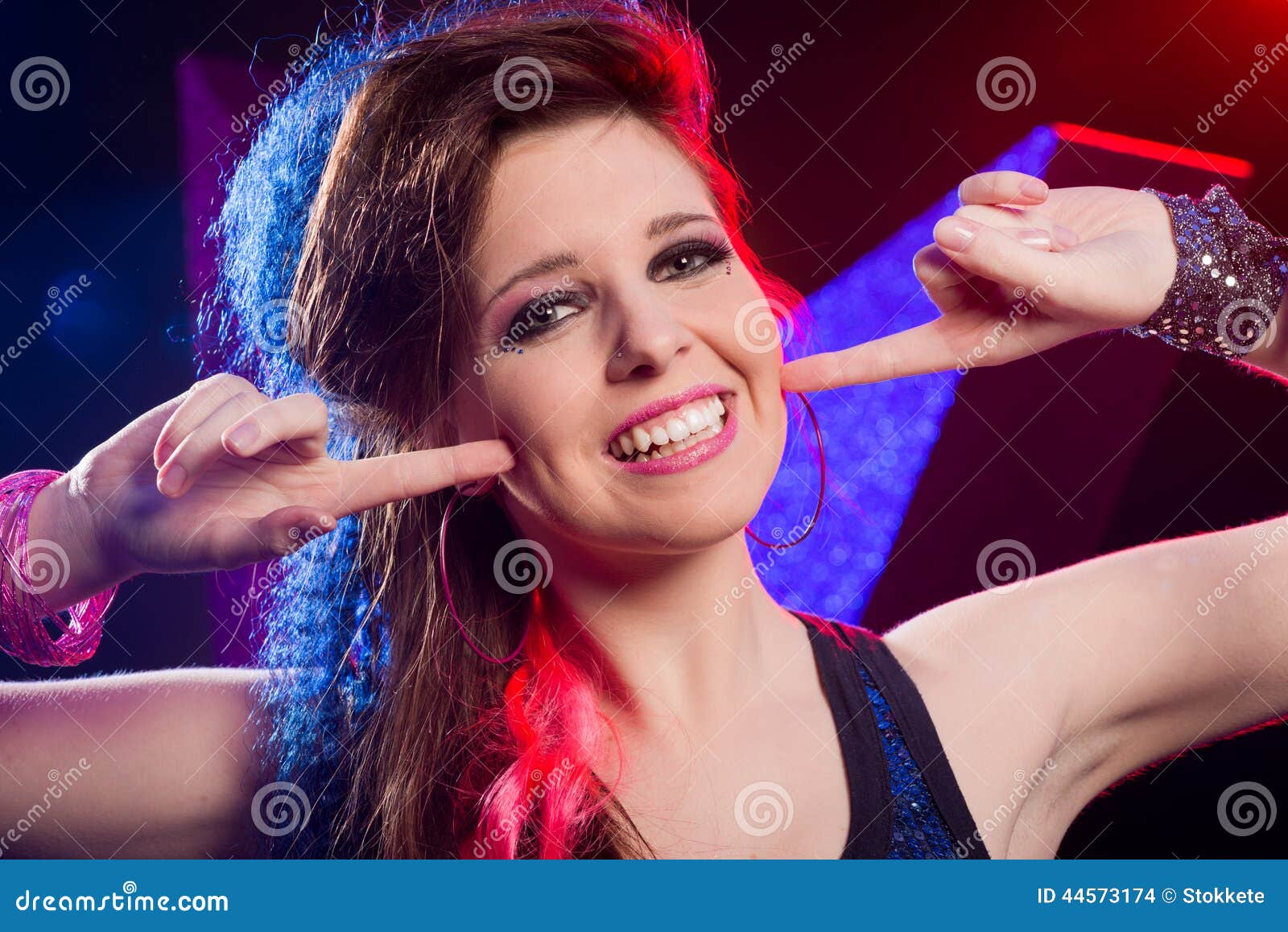 Pop star smiling at camera stock photo. Image of fashion - 44573174