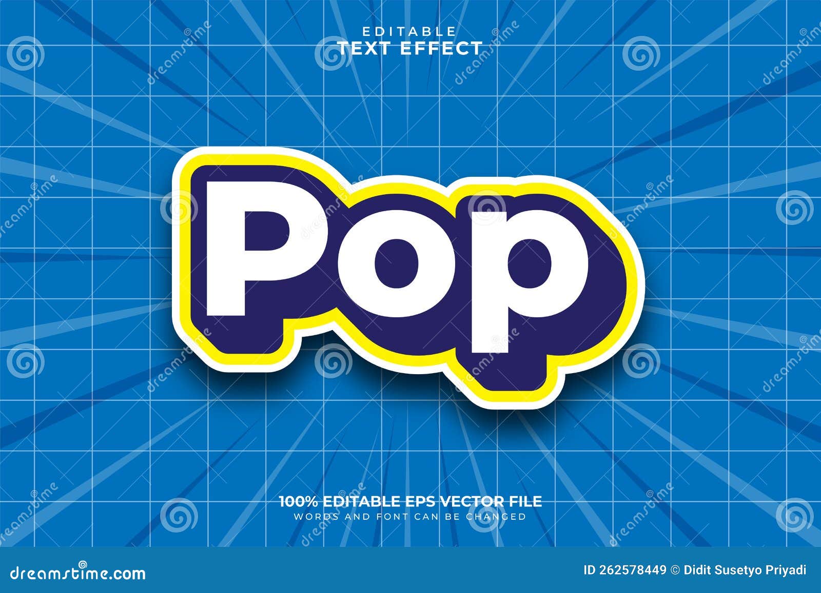 POP Text Effect, Editable Text Effect Stock Vector - Illustration of ...