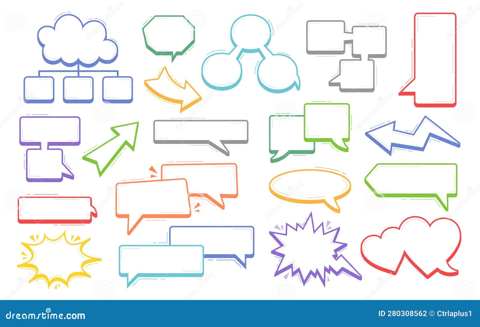 Pop-up Bubble with Text Space Color Full Style Stock Vector ...