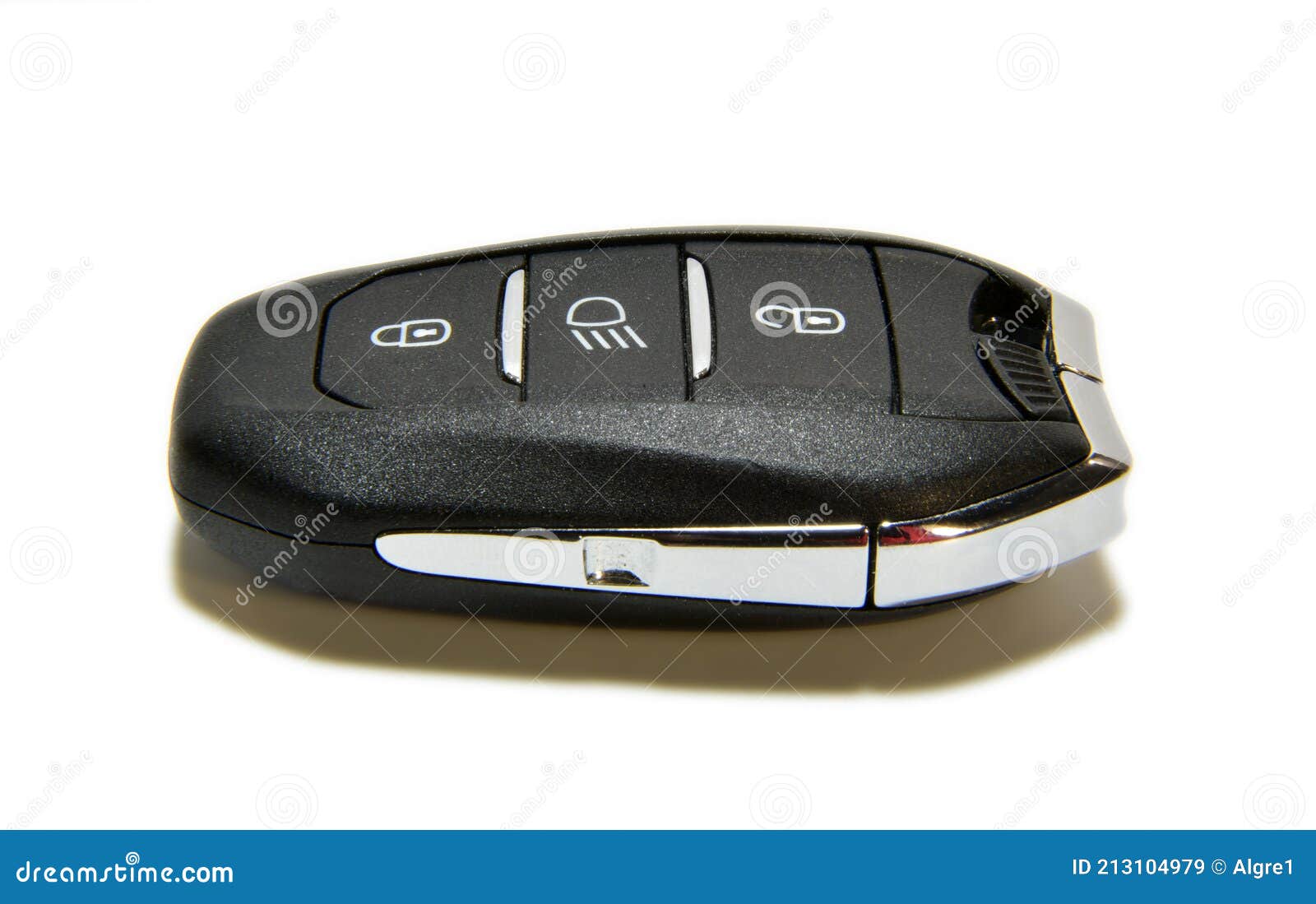 Black Car Key with Remote Central Locking Stock Image - Image of device ...