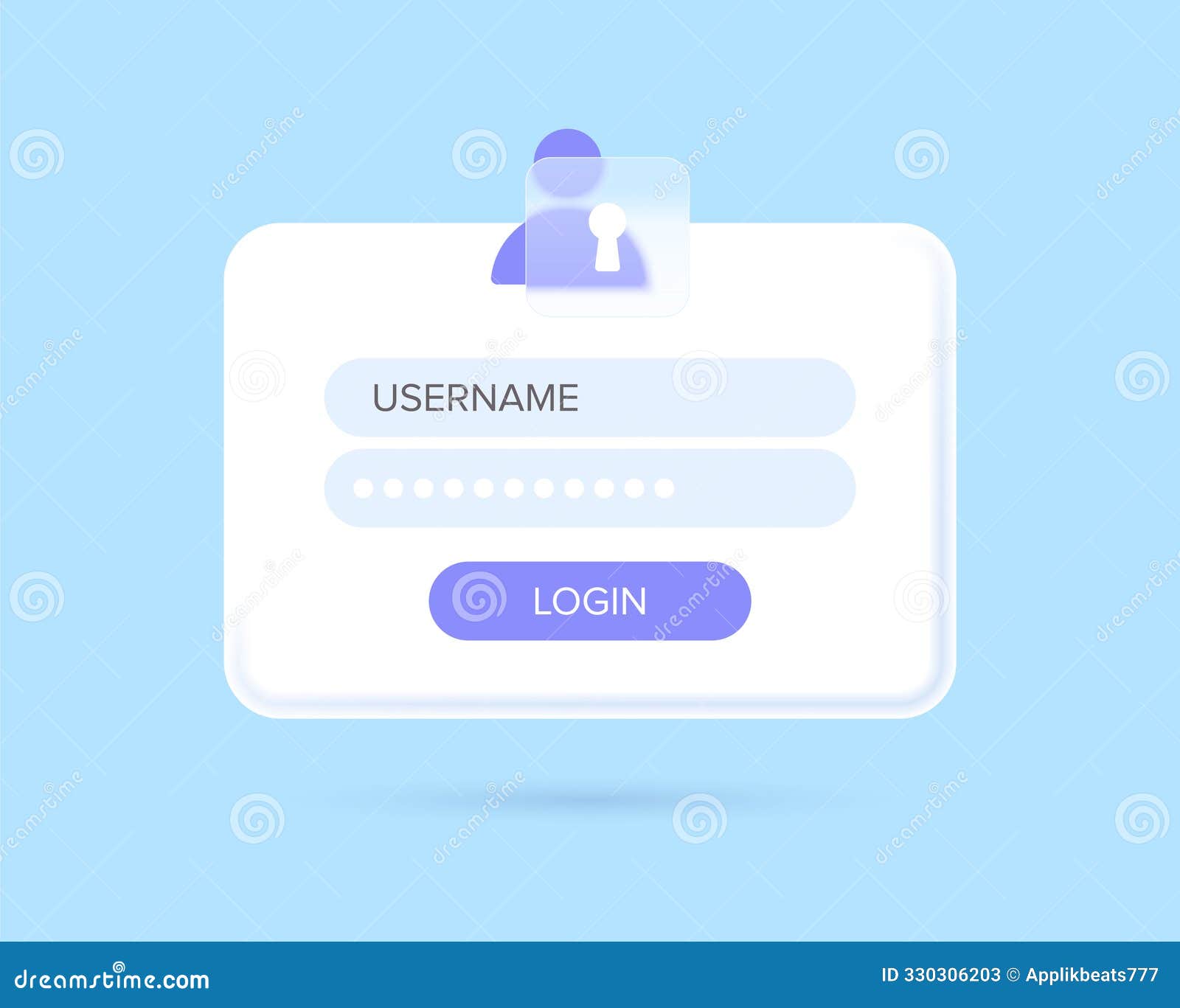 Pop Up Login Page in Modern Trendy 3D Style and Glass Morphism ...