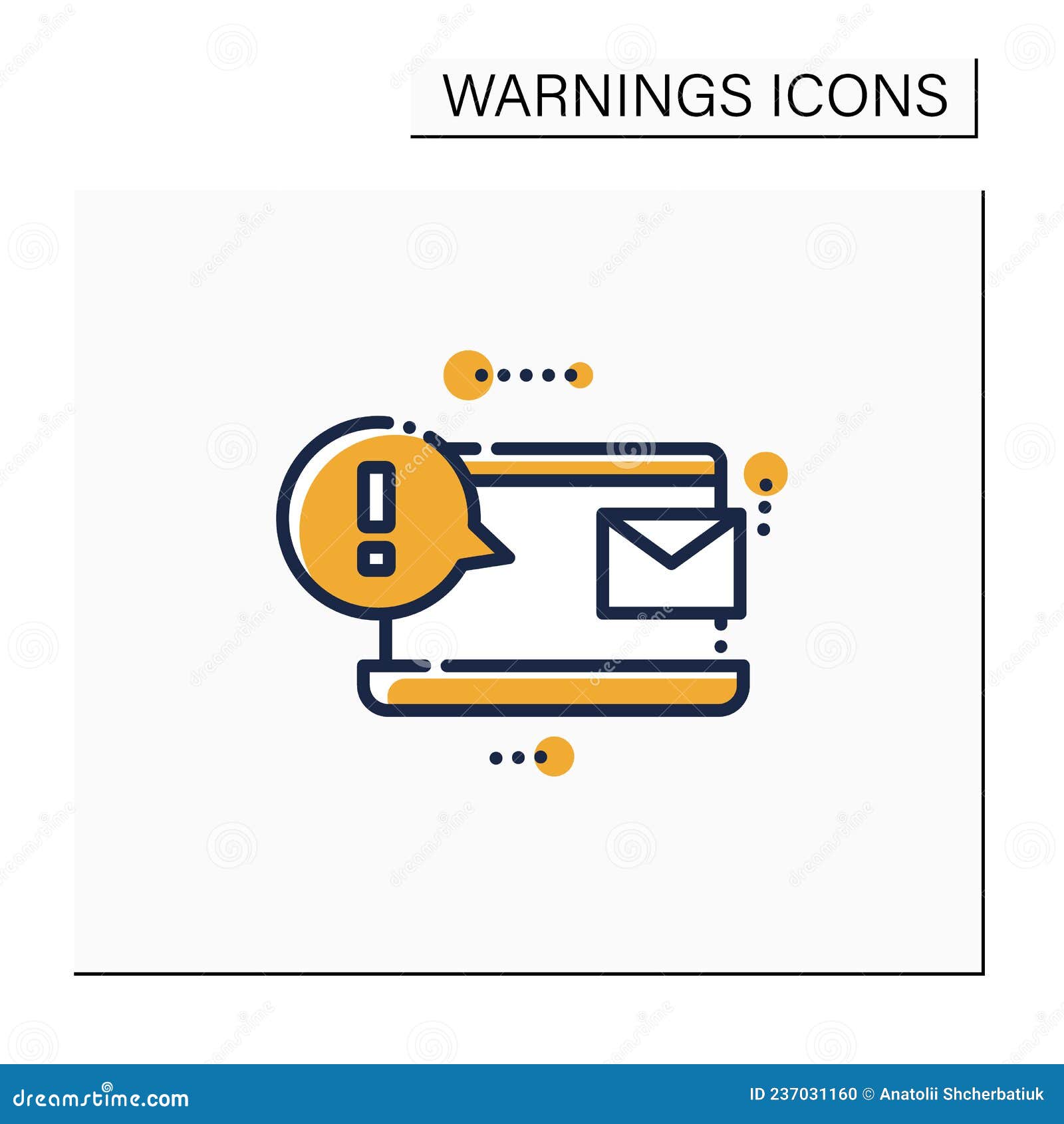 Pop up messages color icon stock vector. Illustration of safety - 237031160