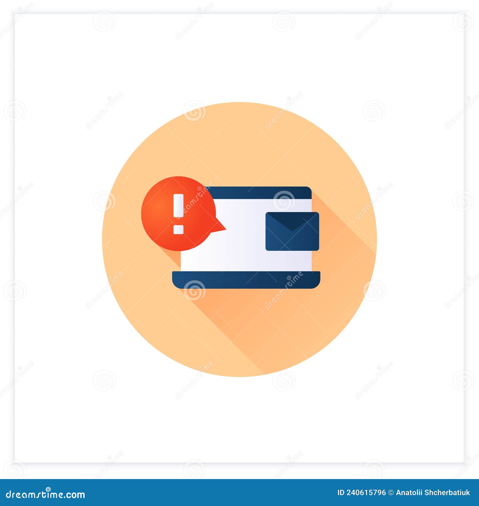 Pop up messages flat icon stock vector. Illustration of message - 240615796