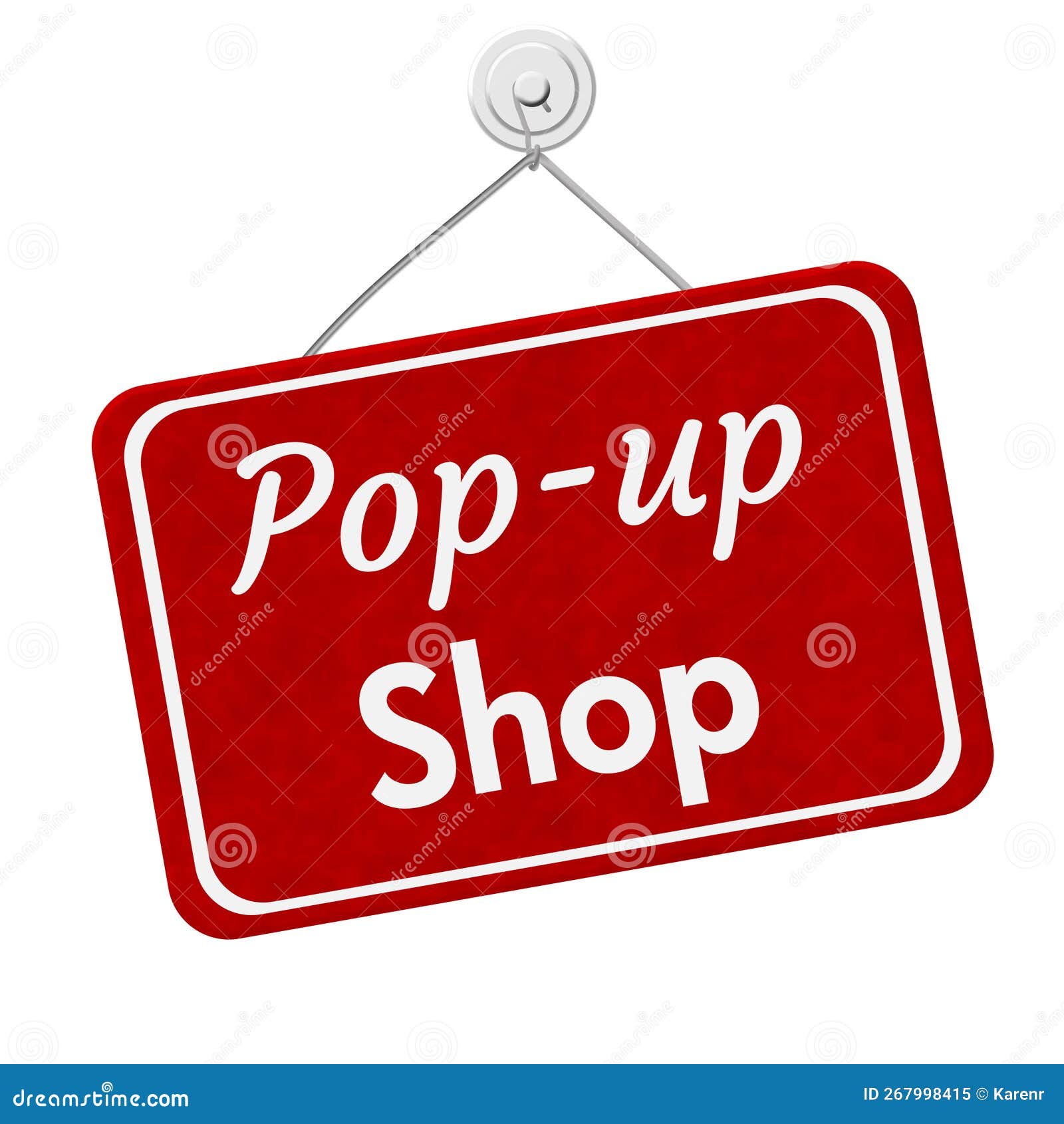 Pop-up Shop Message on a Sign Isolated on White Stock Image - Image of ...