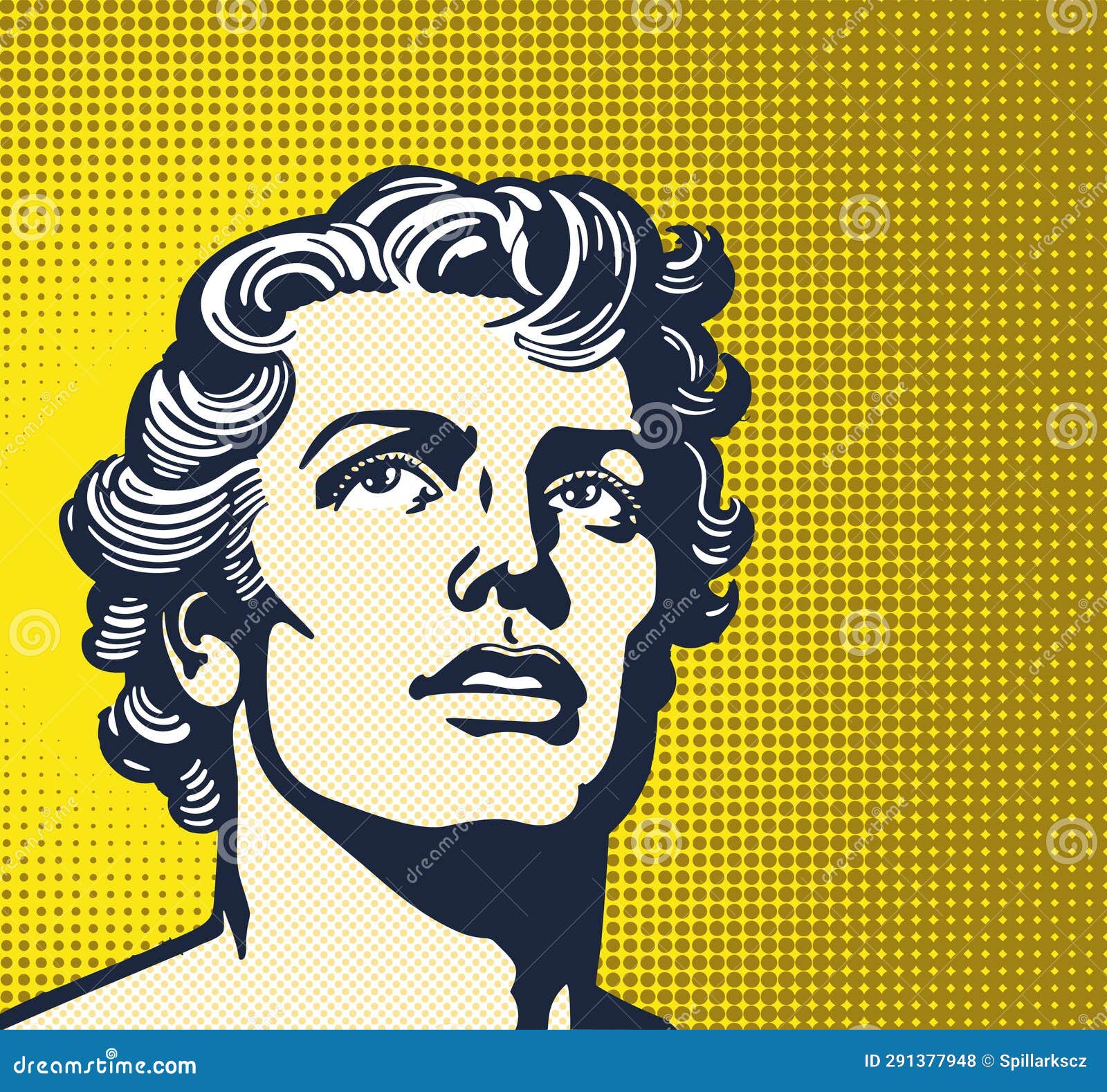 Pop-art Style Adonis Figure with Light Effect Stock Vector ... Pop-art Style Adonis Figure with Light Effect Stock Vector ...