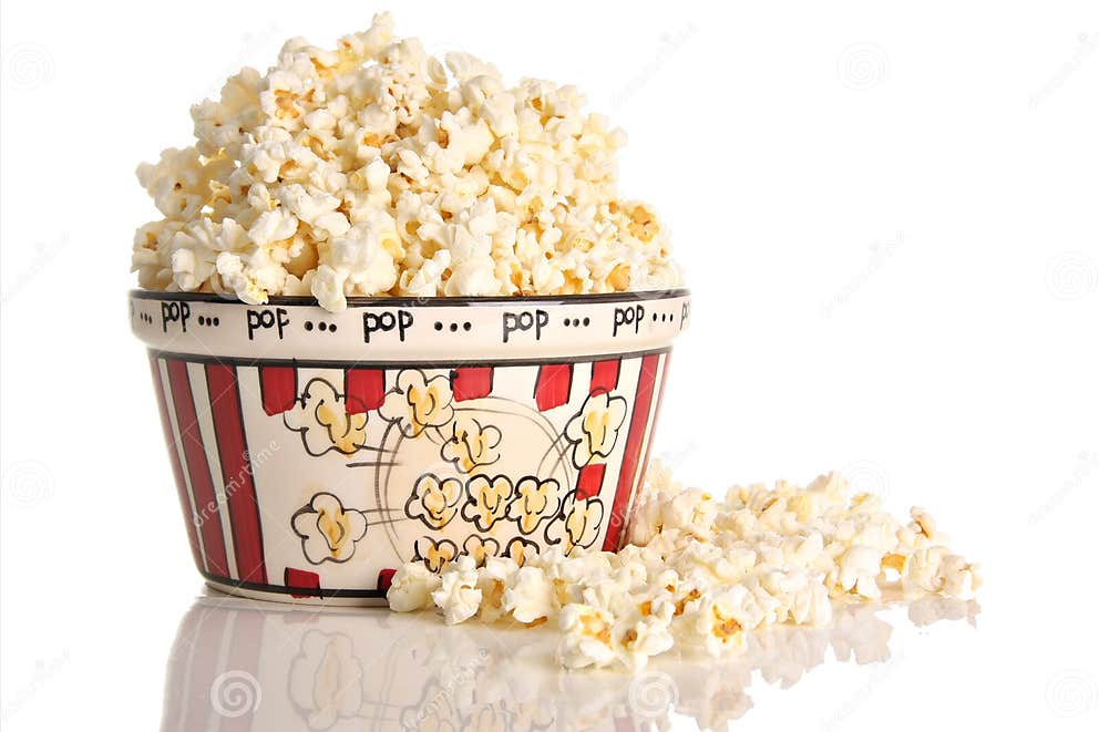 Popcorn stock image. Image of white, buttered, bucket - 18365025