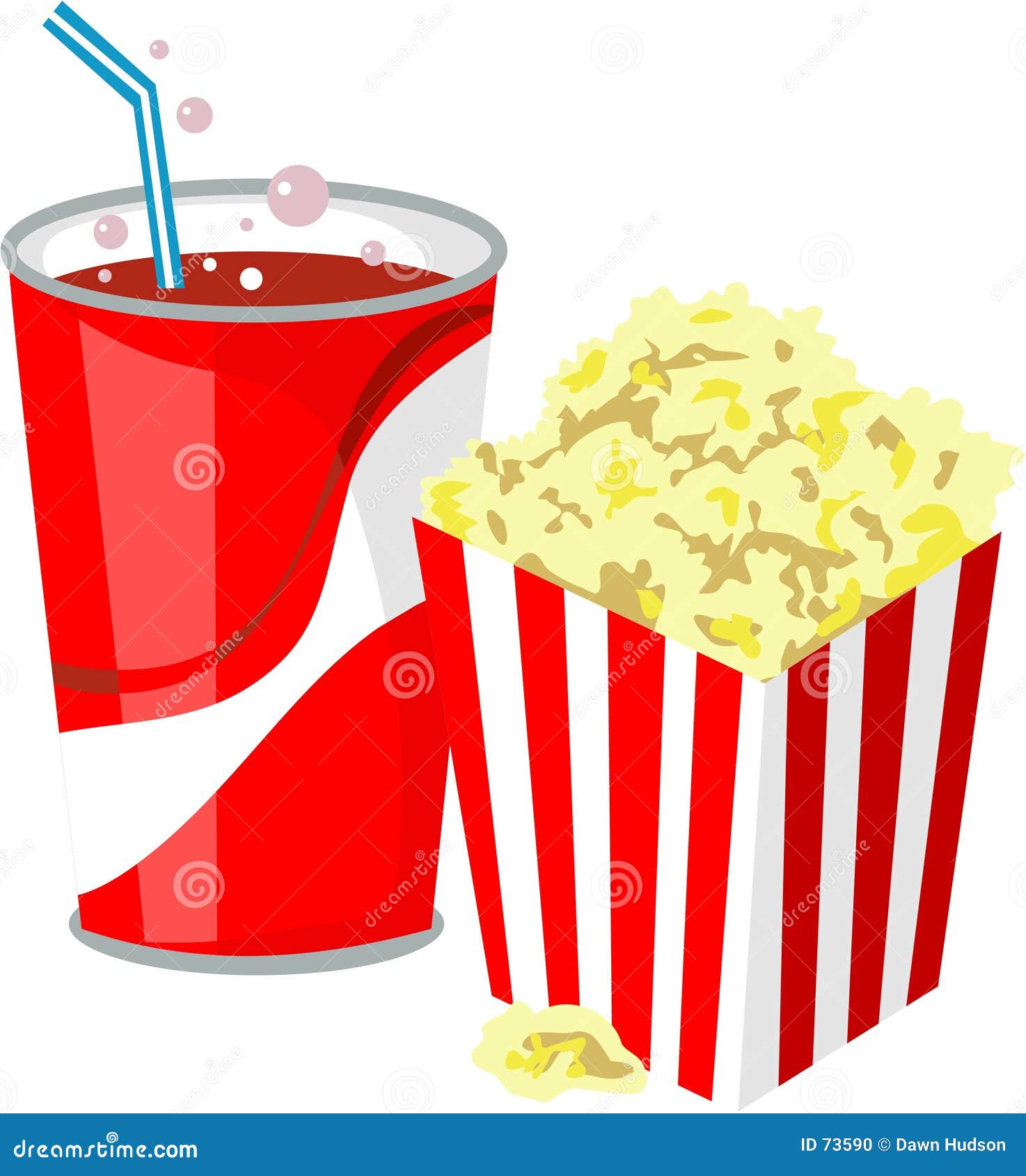 Popcorn stock vector. Illustration of treats, isolated, refreshments ...