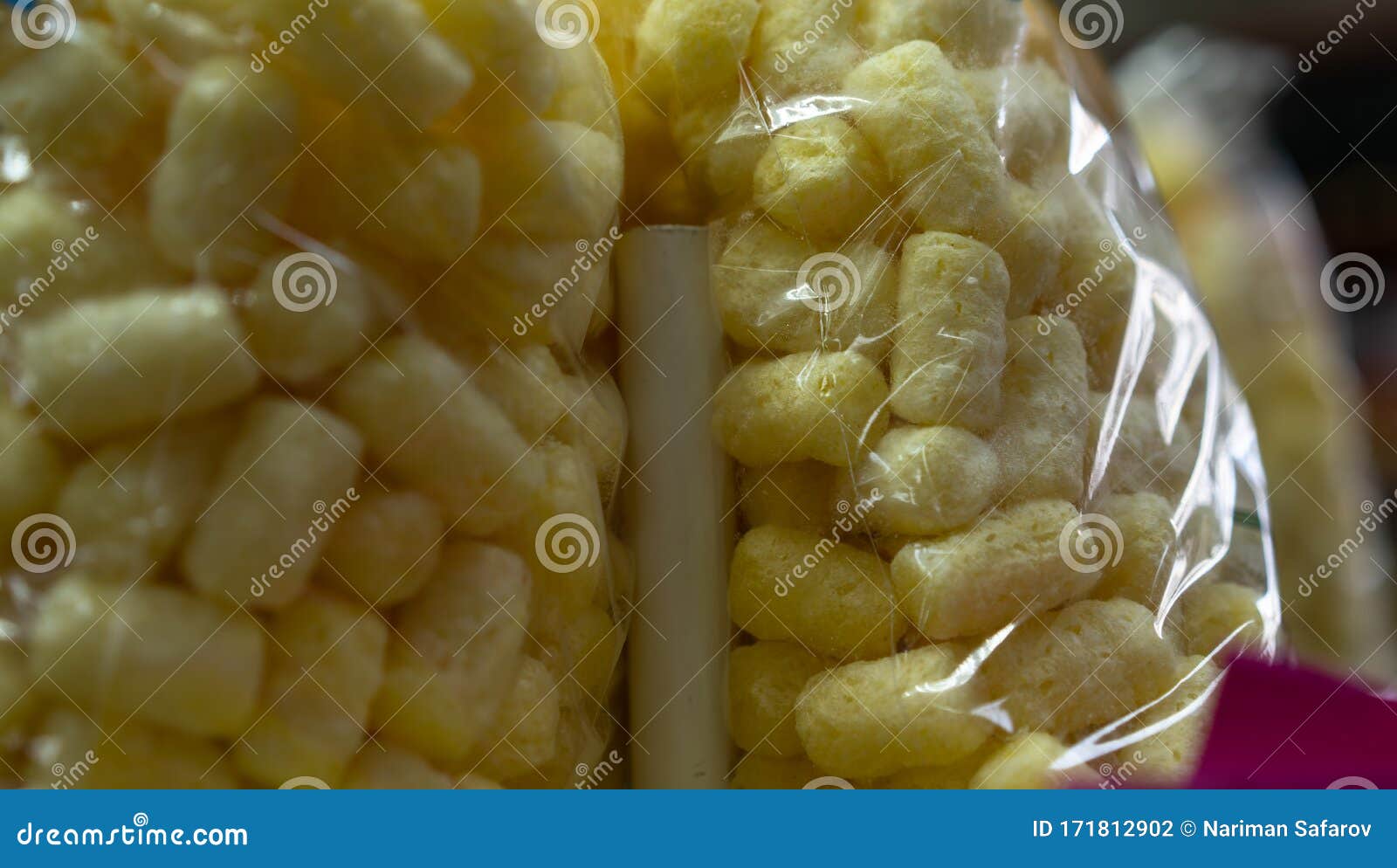 Popcorn, Air Sticks in Packages Stock Photo - Image of macro, healthy ...