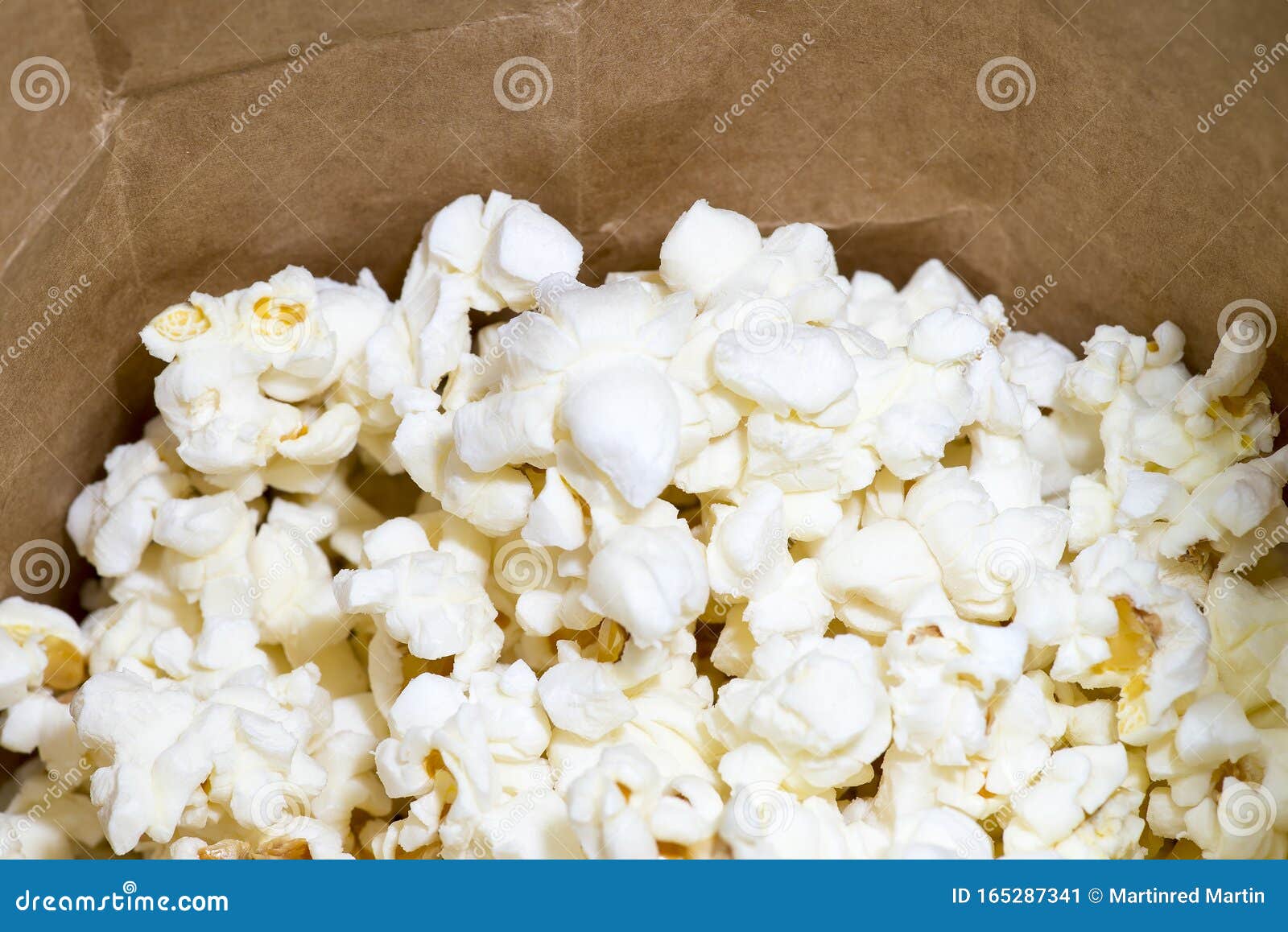 Popcorn in Recycled Paper Bag Stock Image - Image of varieties, special ...