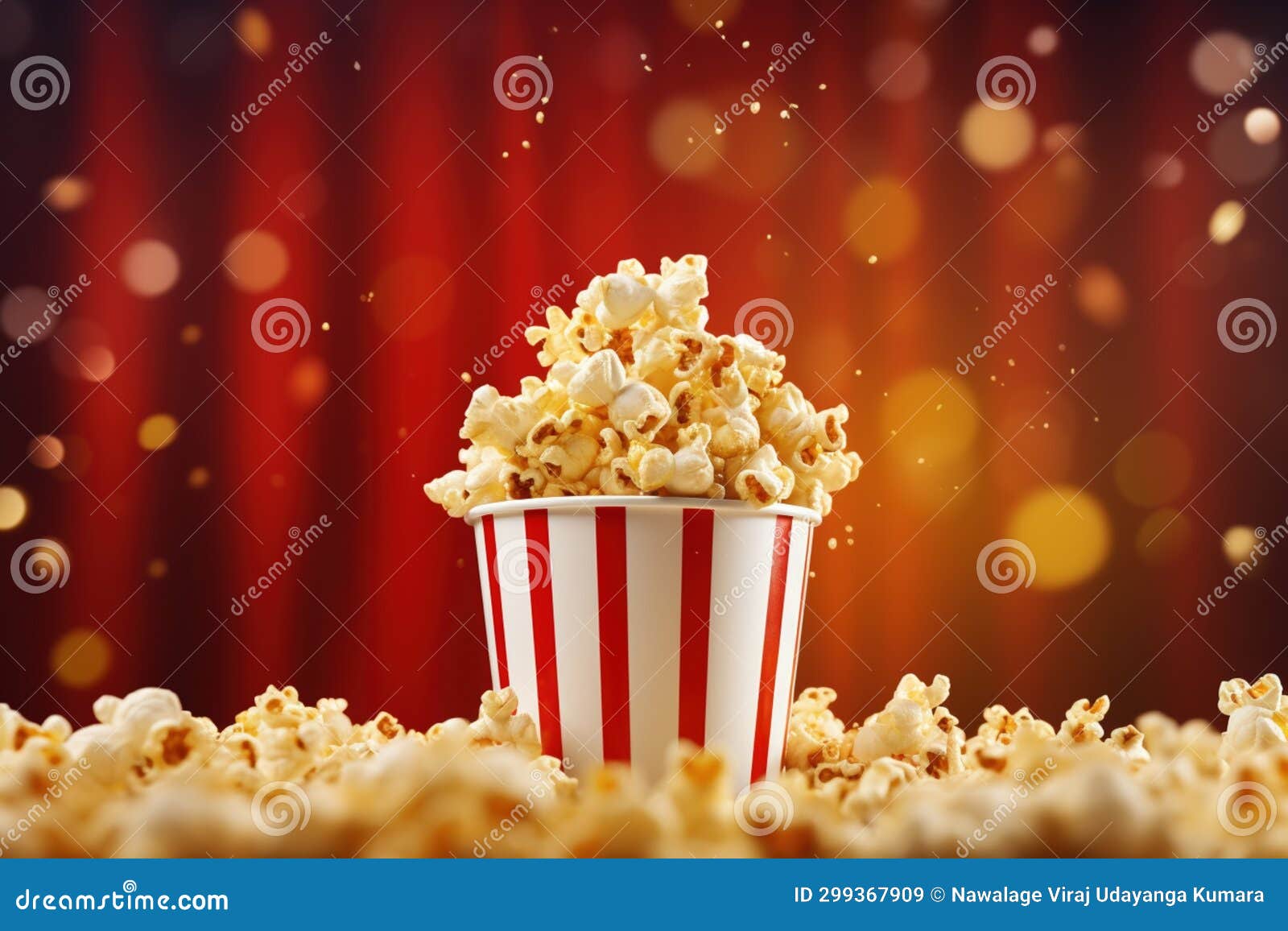Popcorn Background. Generative Ai Stock Illustration - Illustration of ...