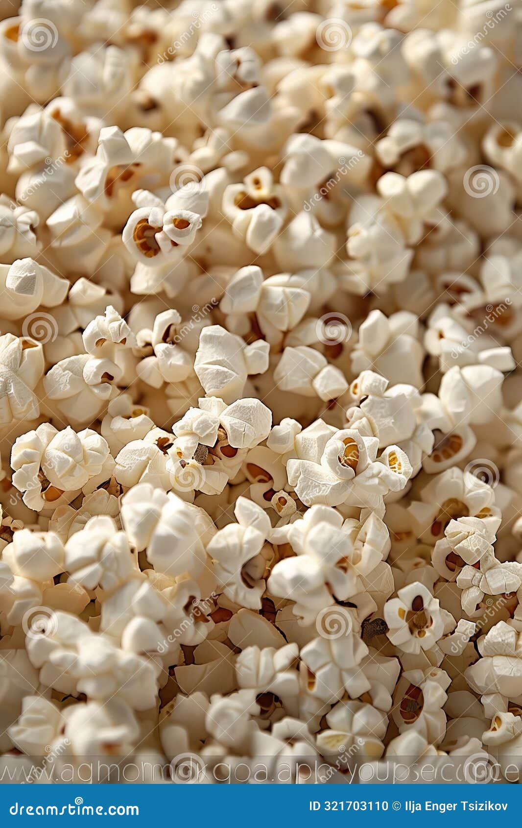 Popcorn Background Texture with Popped Corn Kernels As Design Element ...
