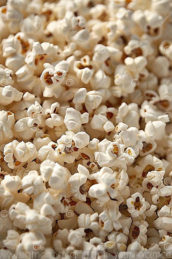 Popcorn Background Texture with Popped Corn Kernels As Design Element ...