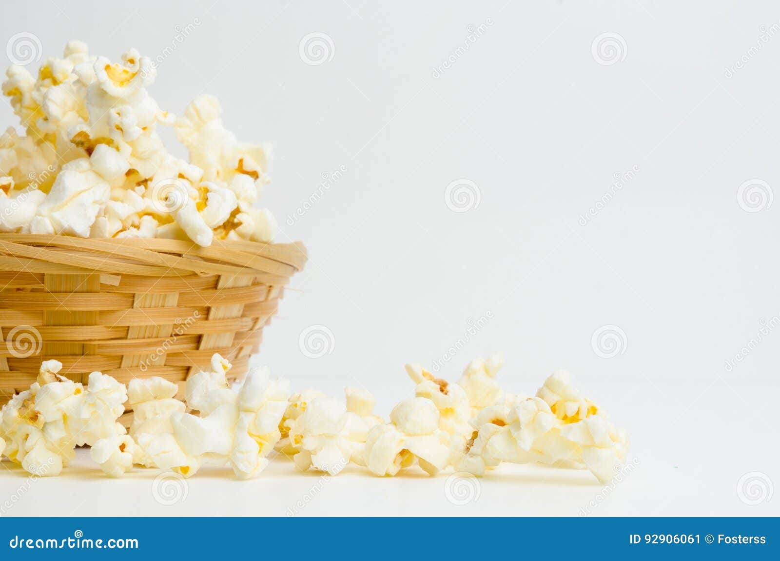 Popcorn in basket stock image. Image of food, close, golden - 92906061