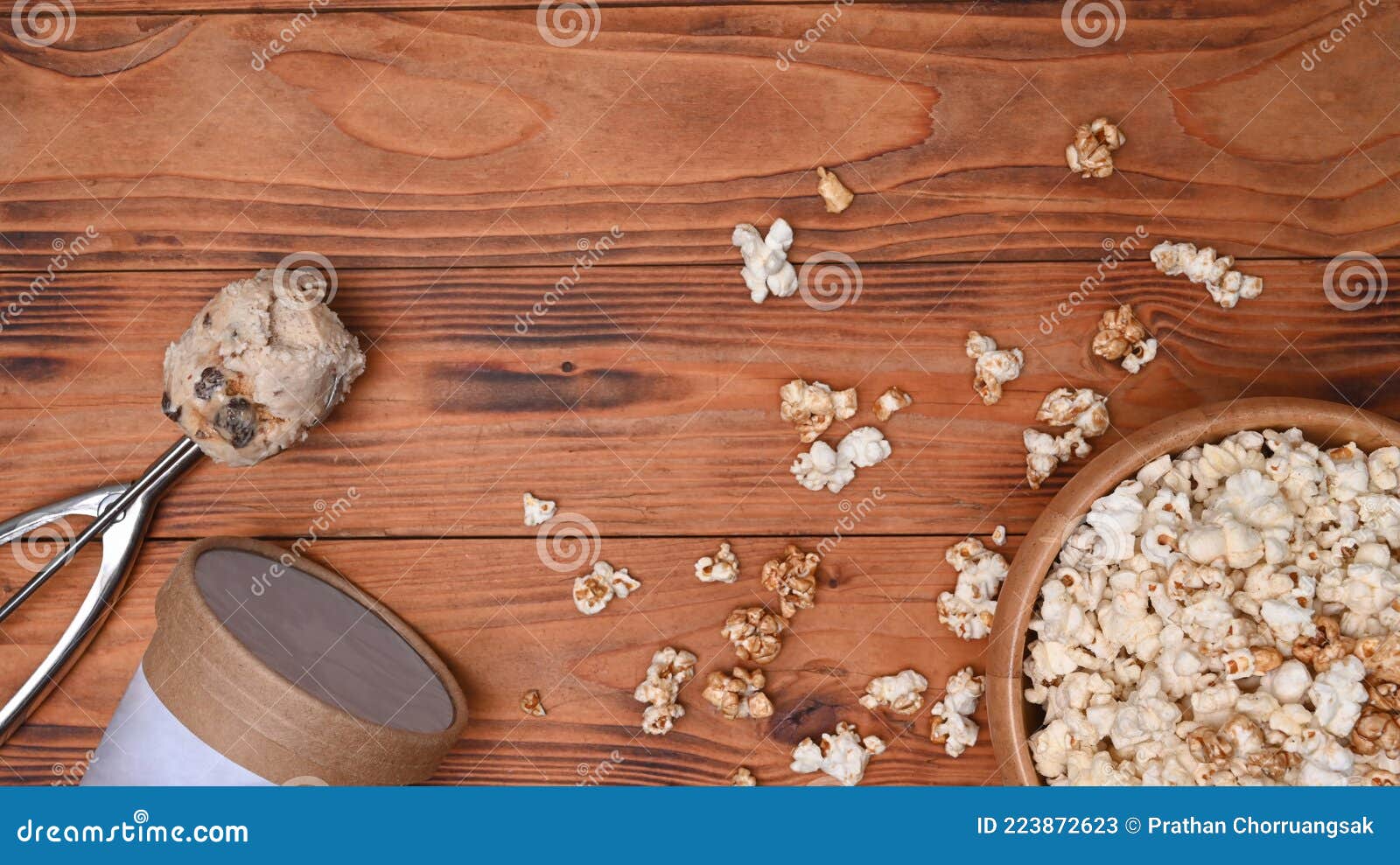 Popcorn In A Ice Cream Wafer Background Royalty-Free Stock Image ...
