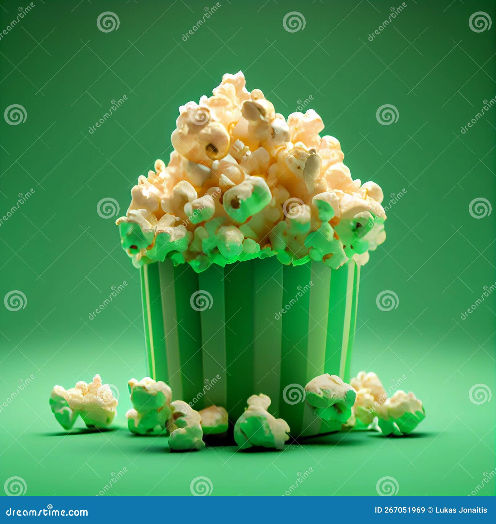 Popcorn in a Box. AI Generated Image Stock Image - Image of white, corn ...