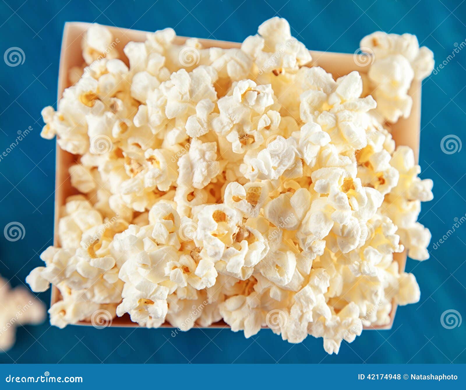 Popcorn stock photo. Image of drink, striped, blue, snack - 42174948