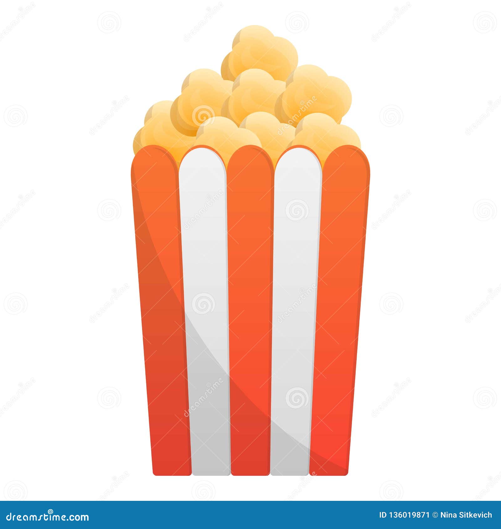 Popcorn Box Icon, Cartoon Style Stock Vector - Illustration of premiere ...