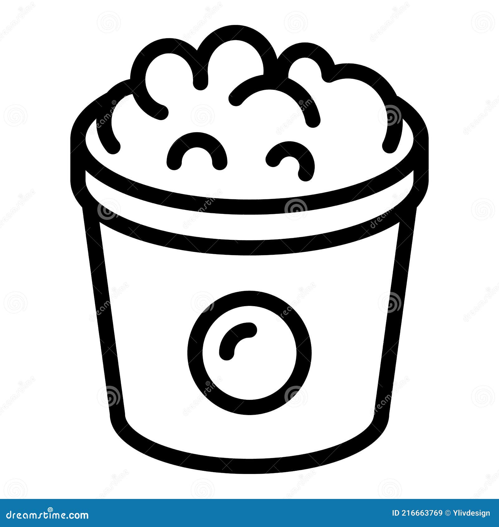 Popcorn Box Icon, Outline Style Stock Vector - Illustration of food ...