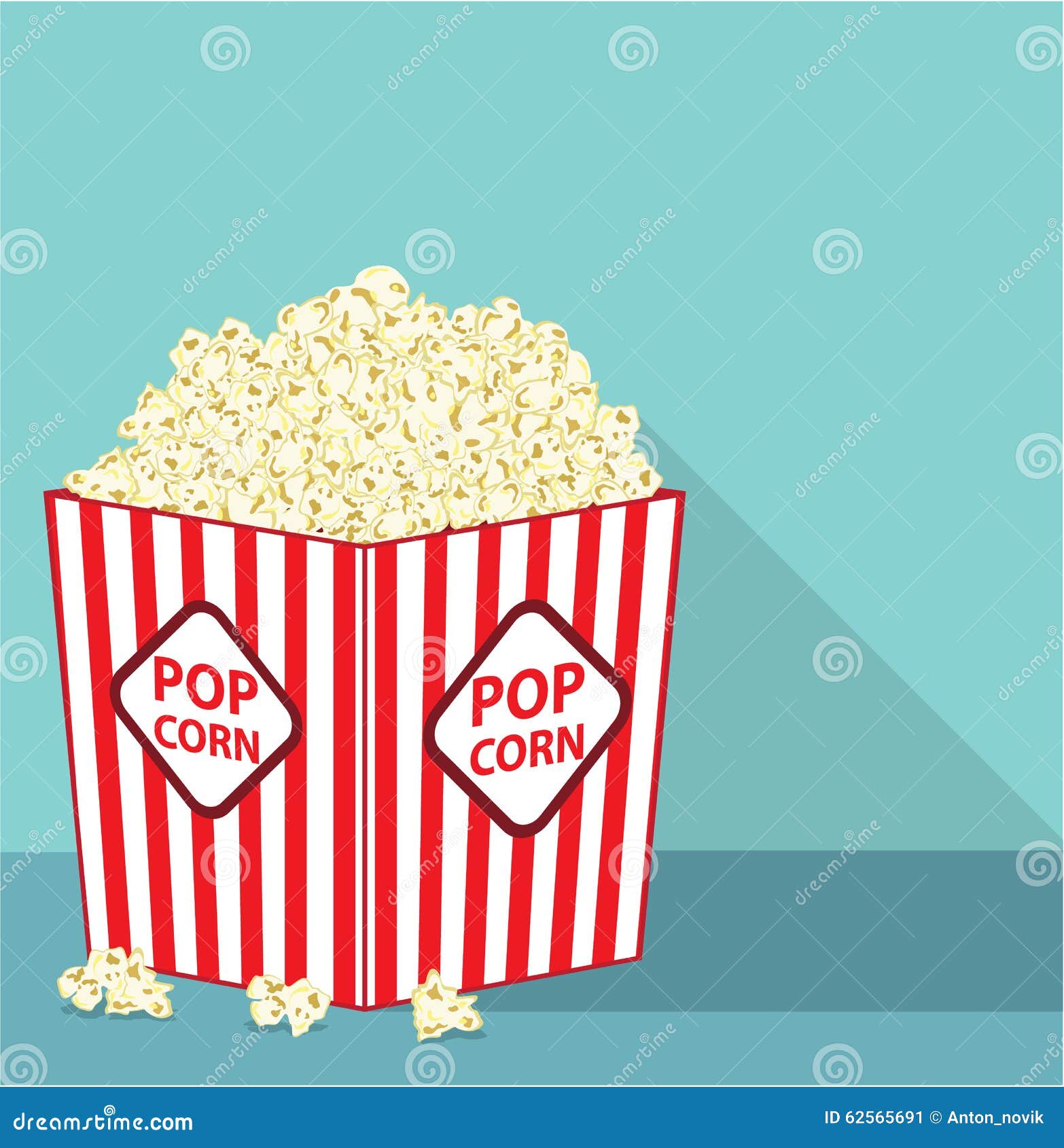 Popcorn bucket vector stock vector. Illustration of color - 62565691