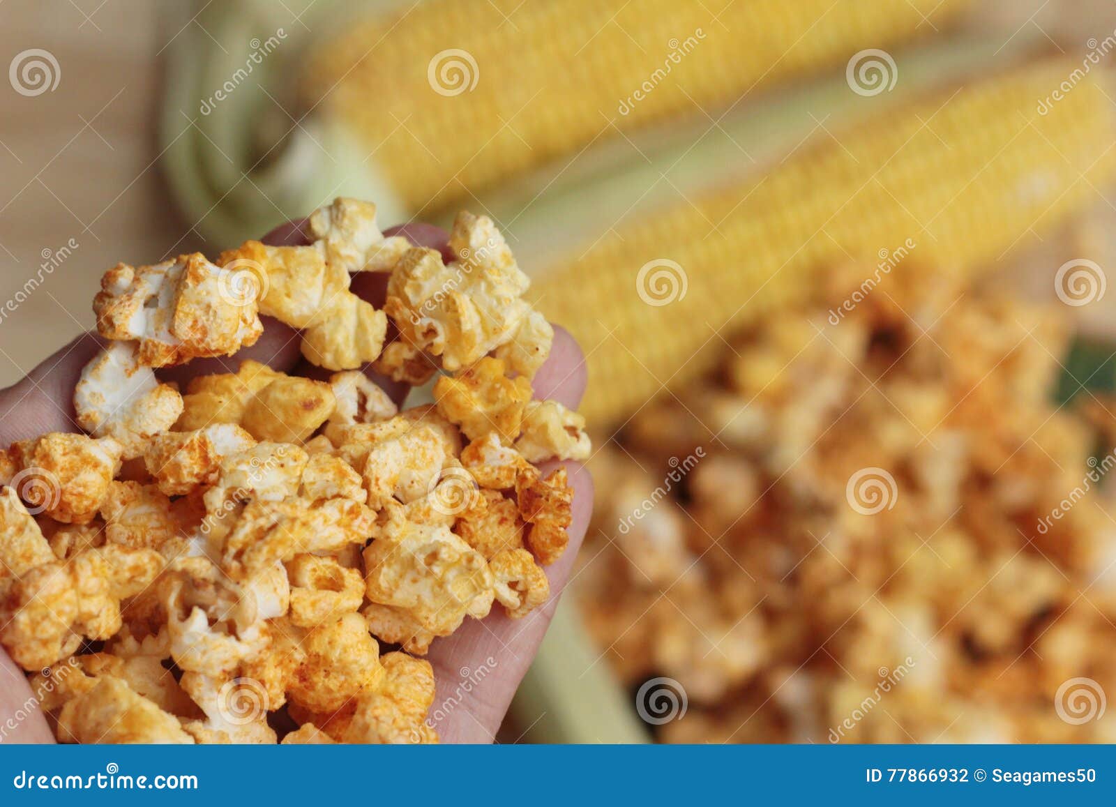 Popcorn with Butter and Fresh Corn Cob. Stock Photo - Image of paprika ...