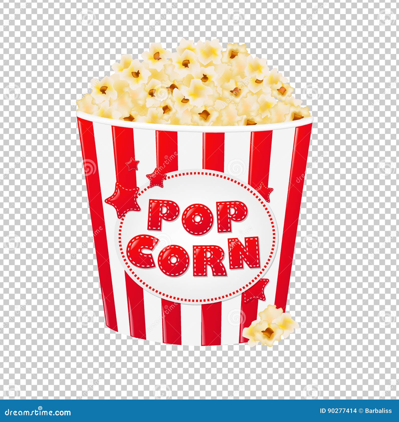 Popcorn In Cardboard Box Hand Drawn Icon Vector Illustration ...
