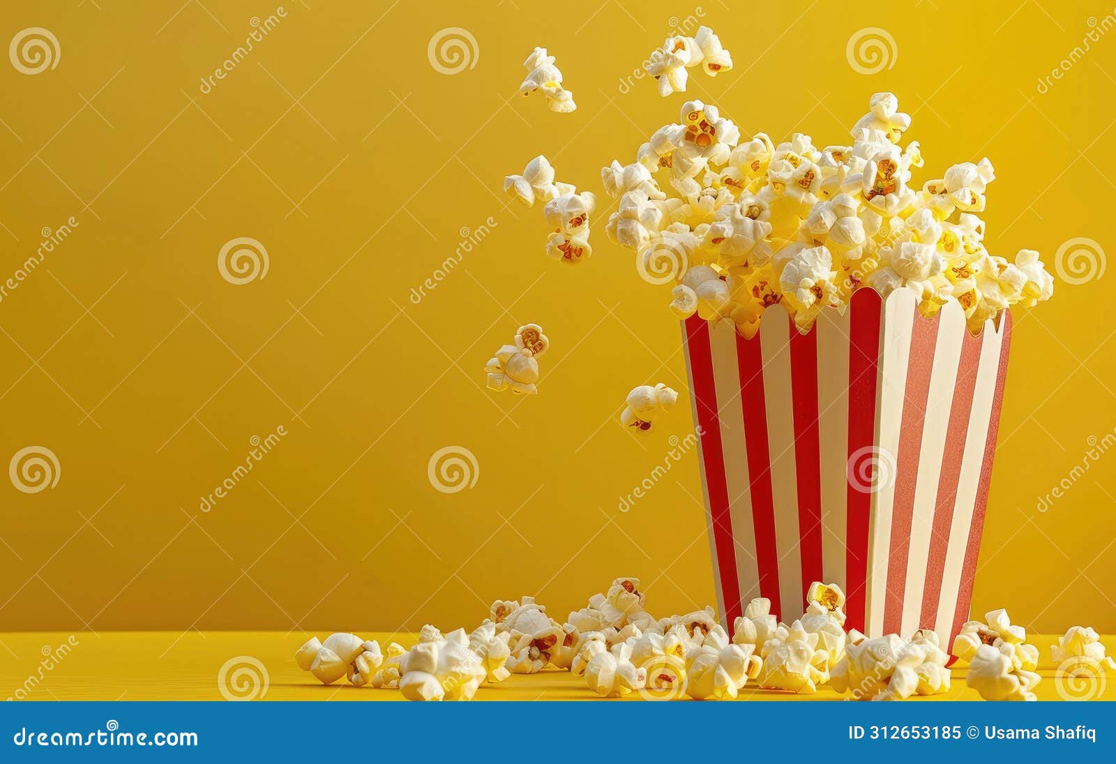 Popcorn Chaos Striped Paper Overflow Striped Paper Disaster, Stock ...