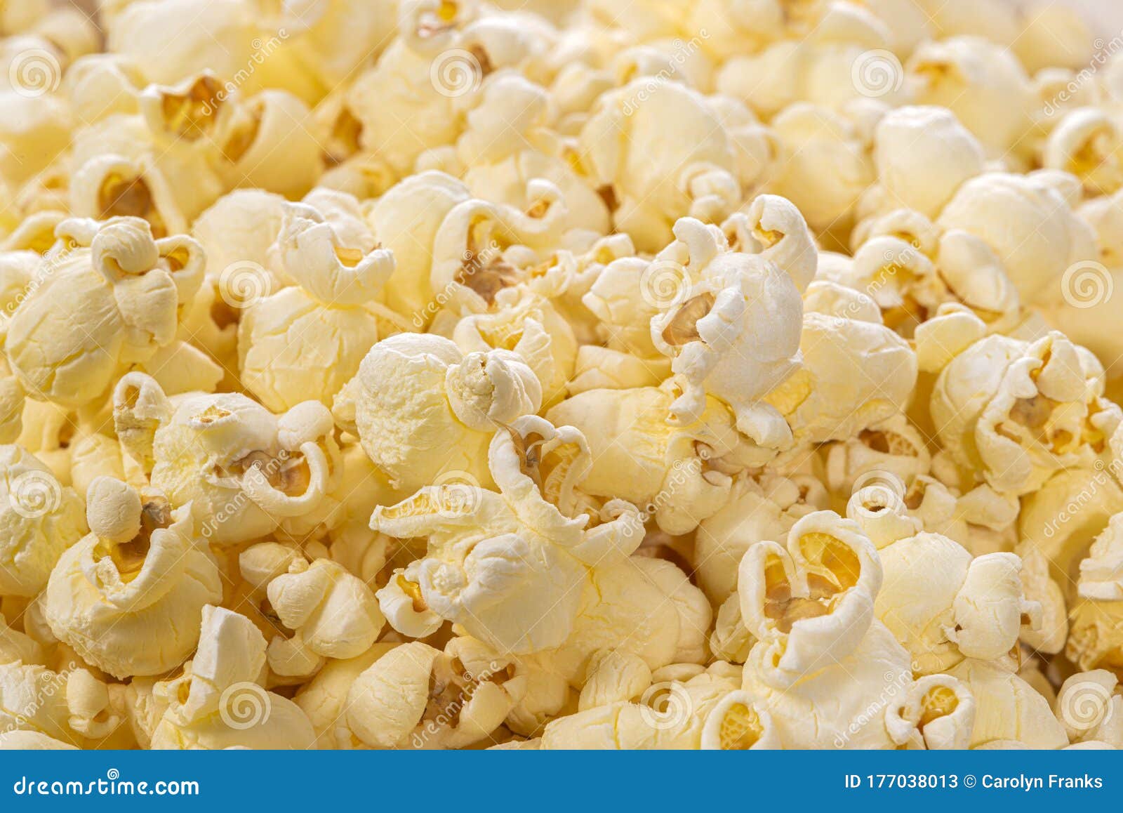 Popcorn Close-up Background Stock Image - Image of fluffy, golden ...