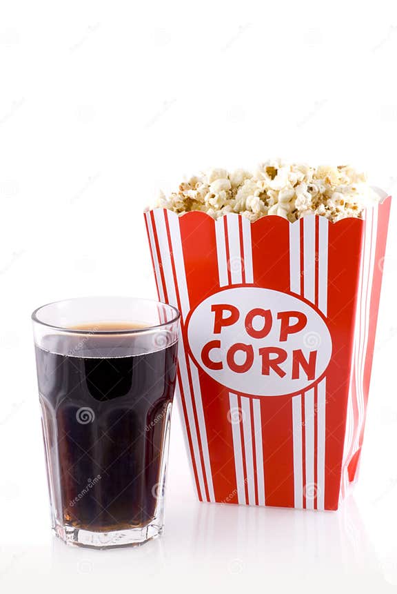 Popcorn and cola stock photo. Image of soda, coke, movie - 10806296
