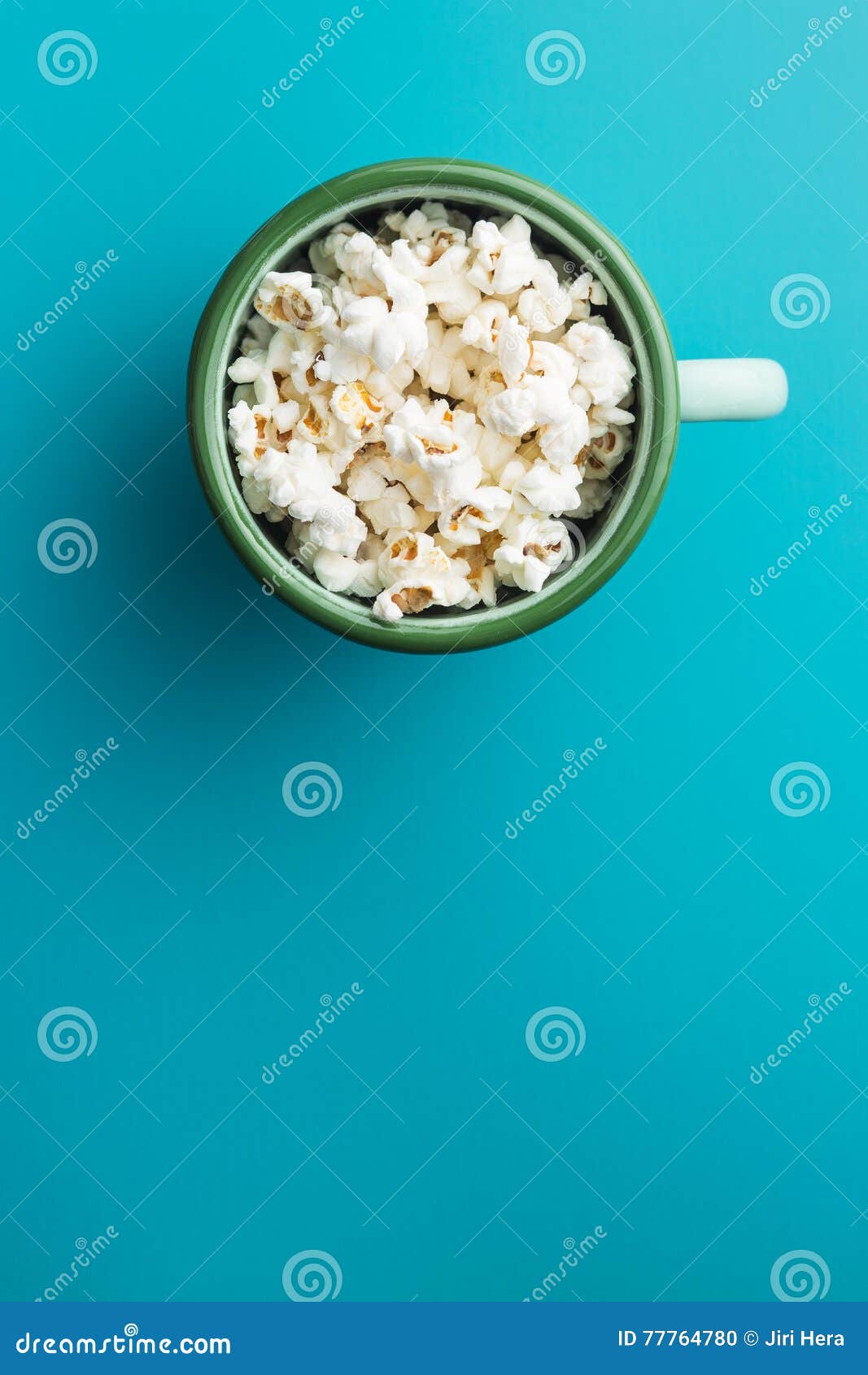 Popcorn in cup. stock photo. Image of fluffy, sweet, unhealthy - 77764780
