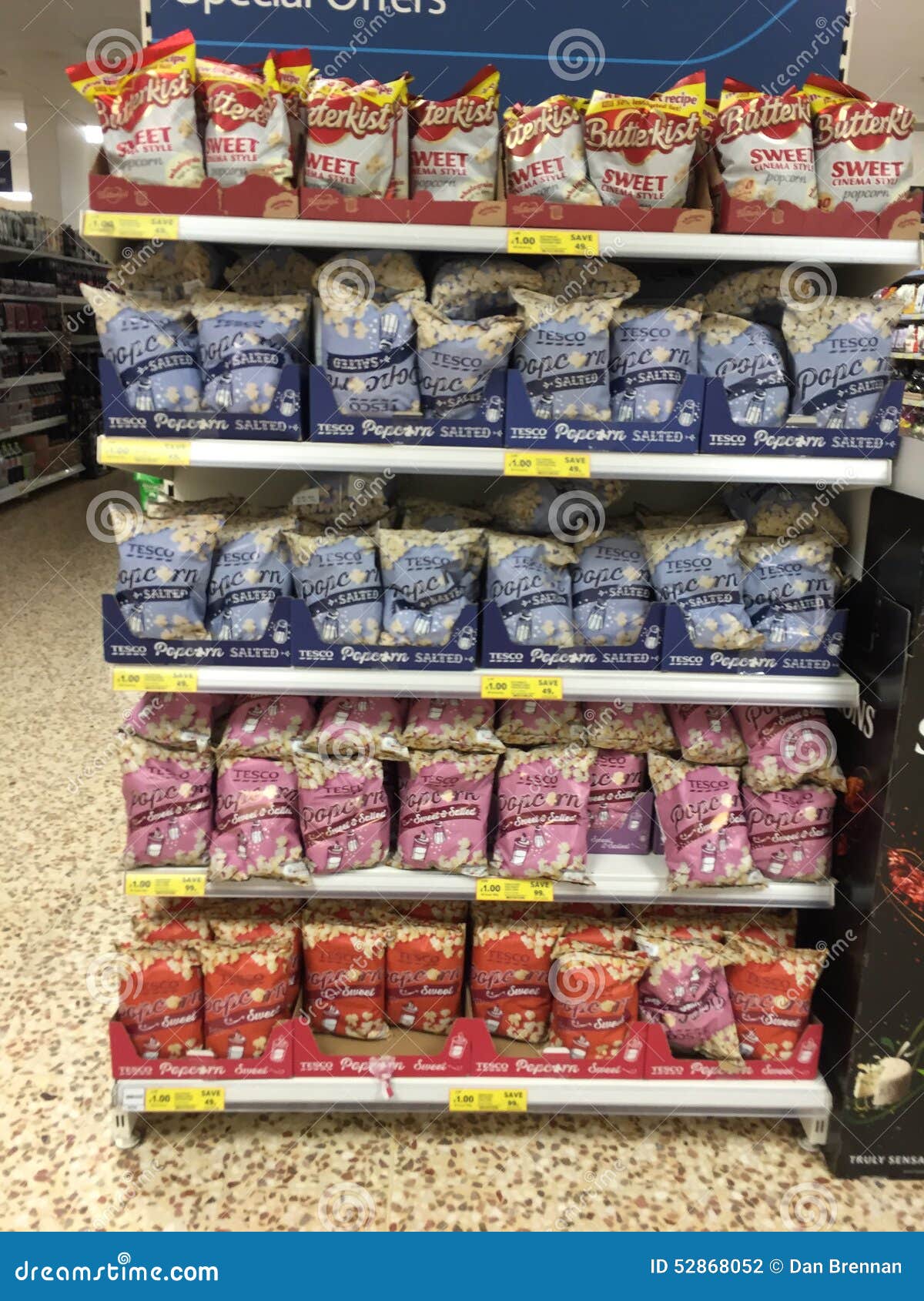 Popcorn display editorial photography. Image of sweet - 52868052