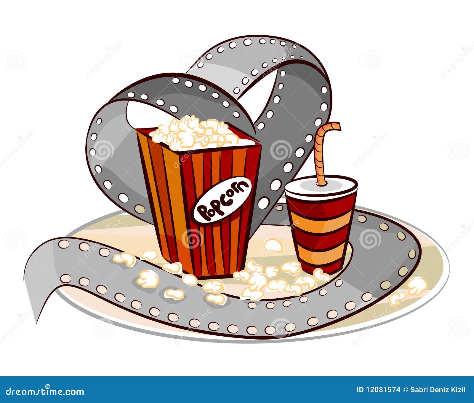 Popcorn And Drink Icon. Monochrome Style Design From Cinema Icon ...