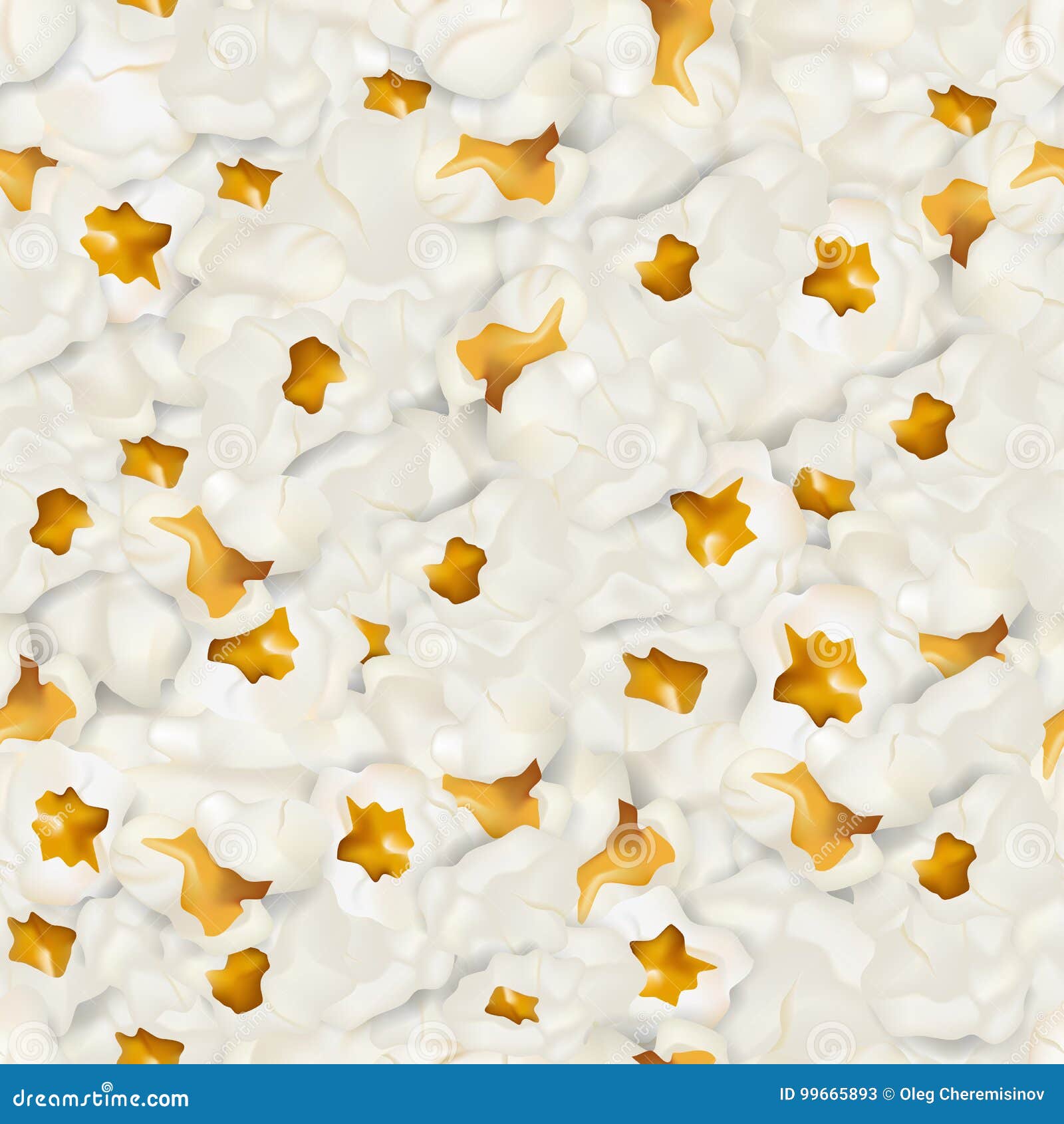 Vector Popcorn Elements Isolated on Grey. Stock Vector - Illustration ...