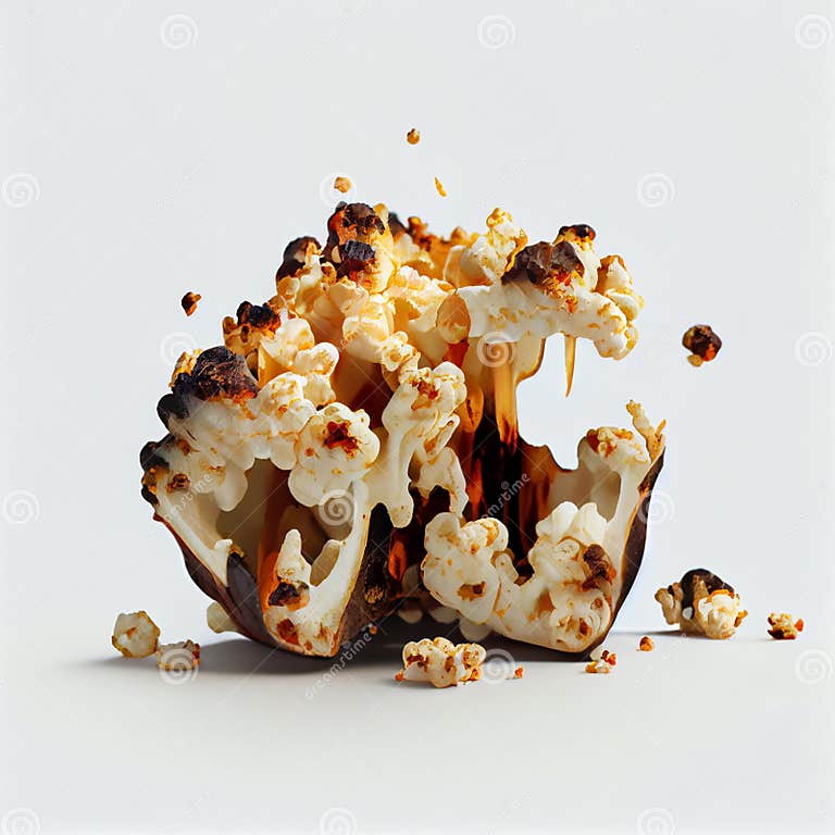 Popcorn Exploding from Inside the Popcorn Box Stock Illustration ...