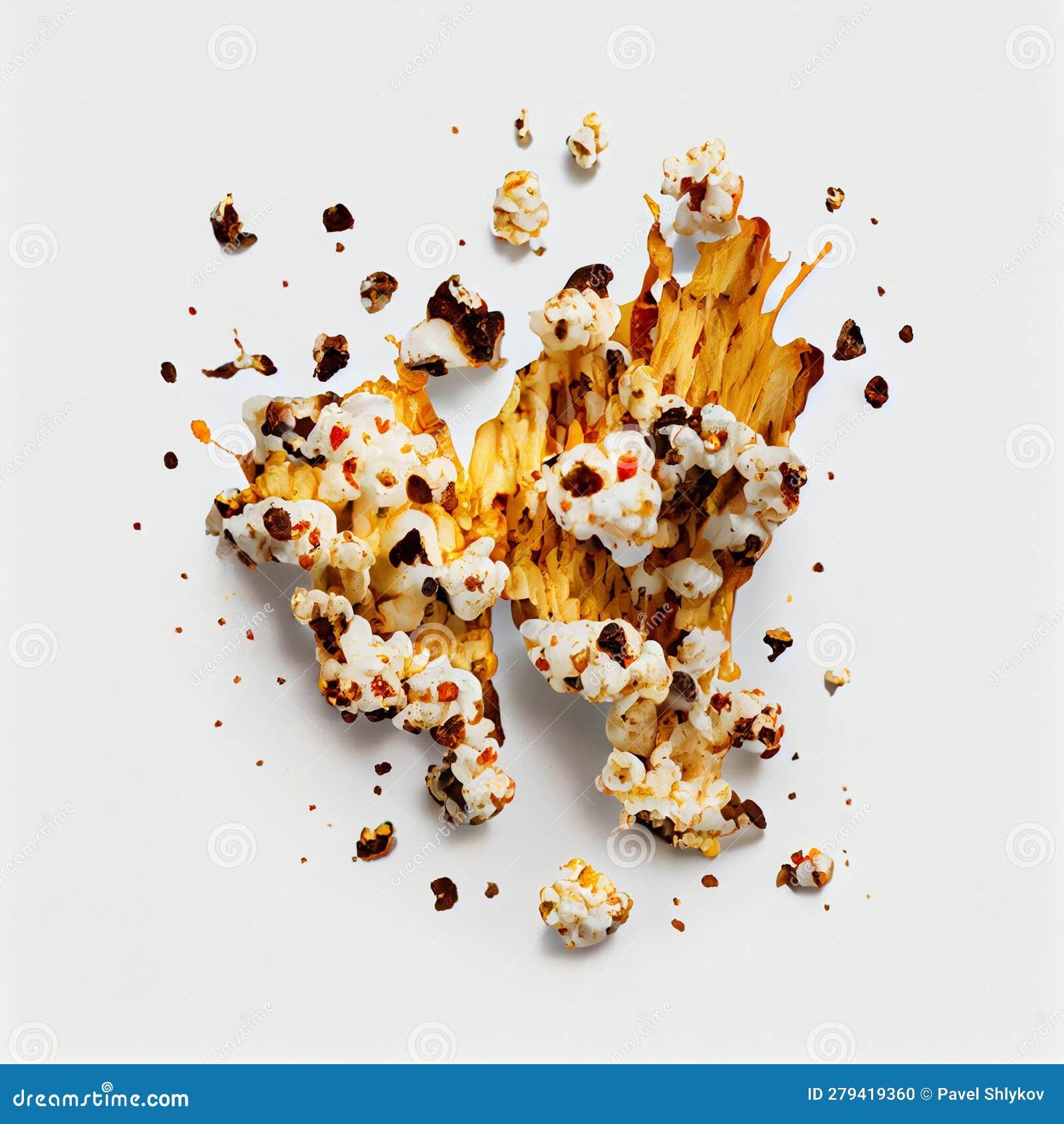 Popcorn Exploding from Inside the Popcorn Box Stock Illustration ...