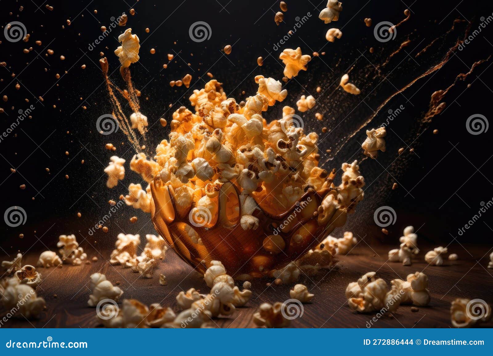 Popcorn Explosion. AI Generated Stock Illustration - Illustration of ...