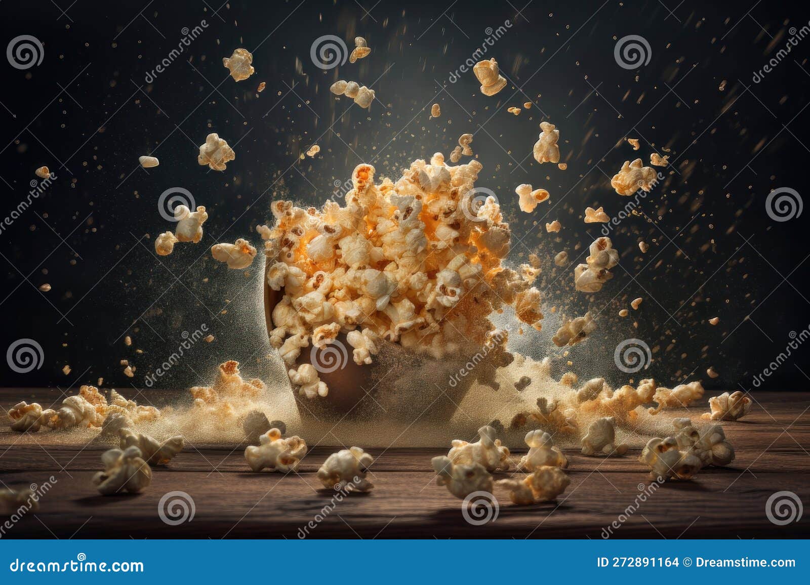 Popcorn Explosion. AI Generated Stock Illustration - Illustration of ...